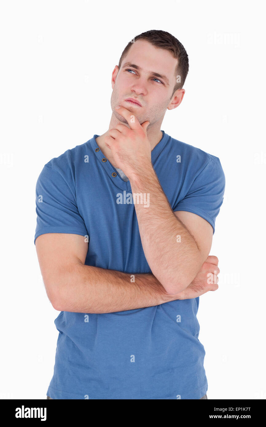 Portrait of a pensive man Stock Photo - Alamy