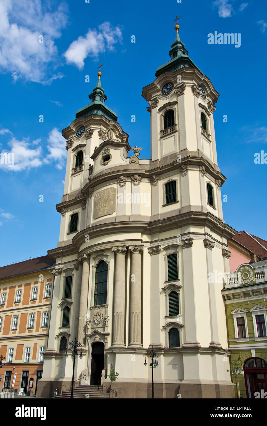 Beautiful baroque minorite church in Eger, Hungary Stock Photo - Alamy