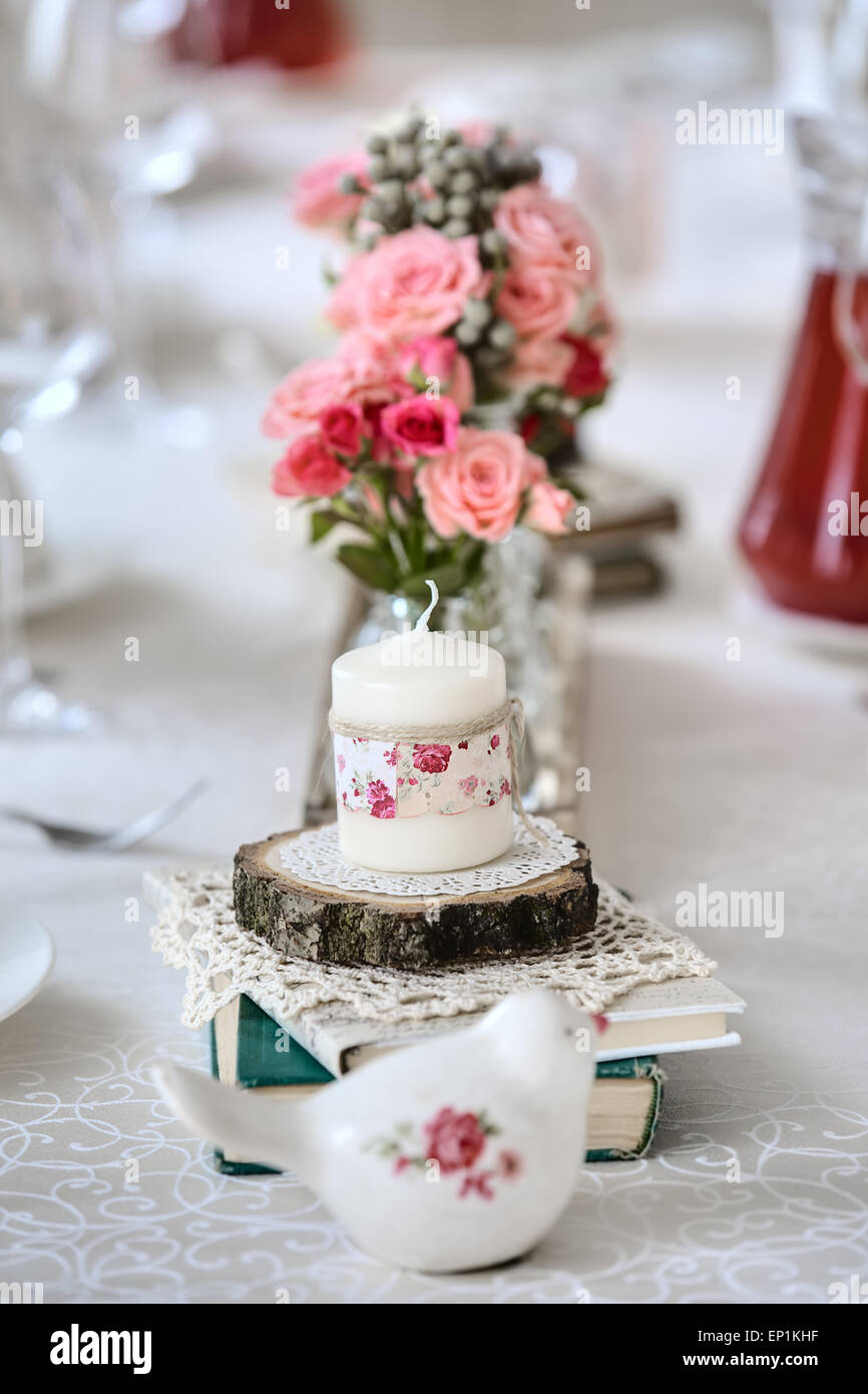 Decoration of restaurant table Stock Photo - Alamy