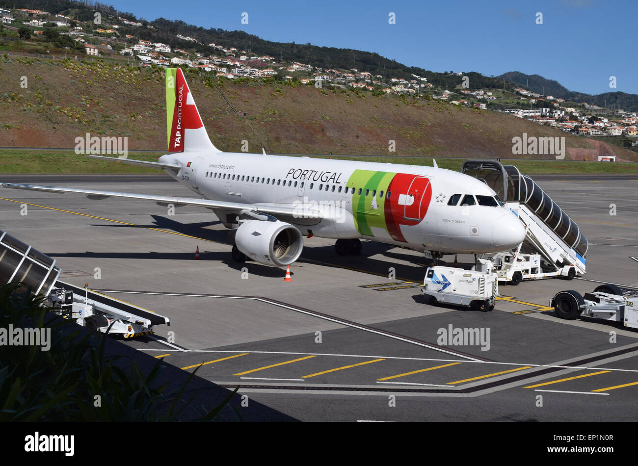 Portugal Airways plane number 3520 Stock Photo - Alamy