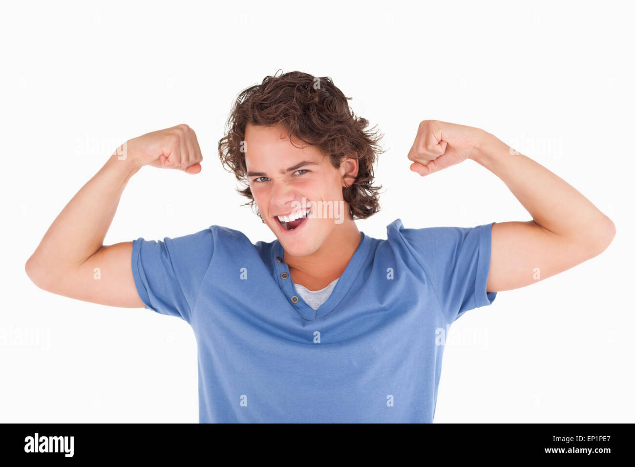 Joyful man posing Stock Photo - Alamy