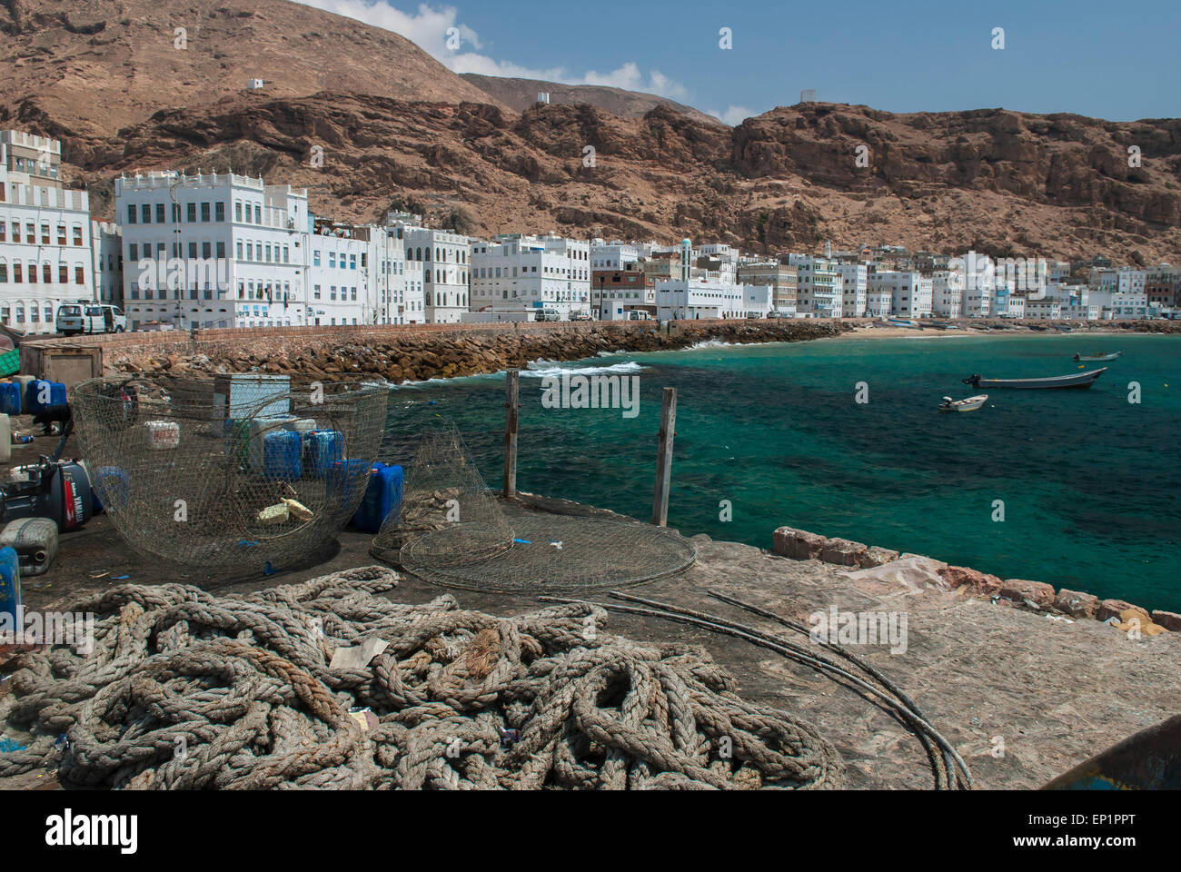 The fishing port of Al Mukalla in Yemen Stock Photo - Alamy