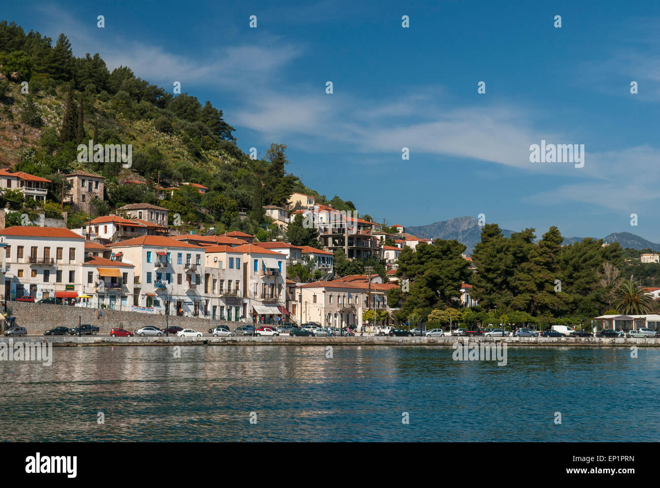 Boats in the harbor of Gytheio in Greece Stock Photo - Alamy