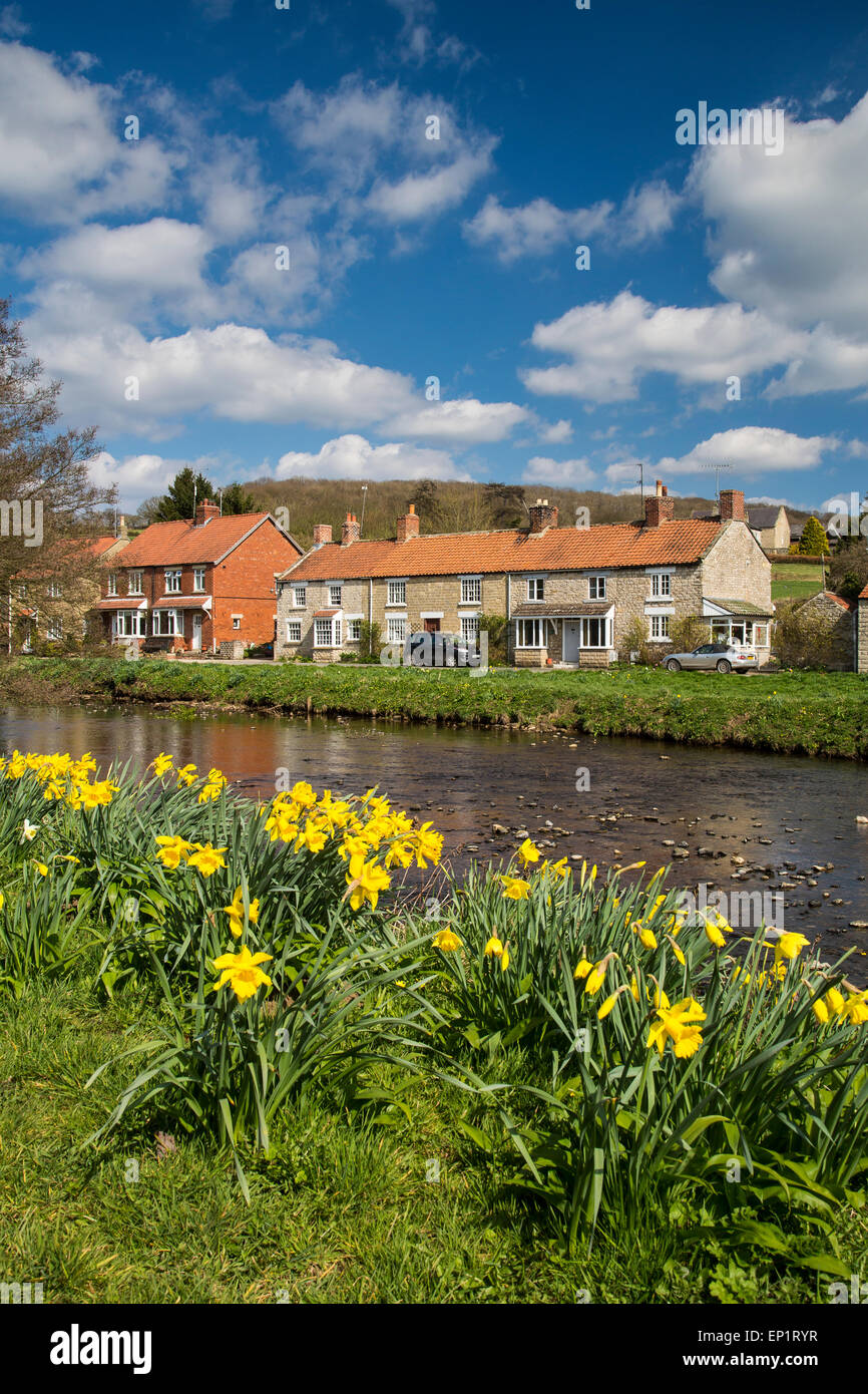 Spring sinnington village river seven hi-res stock photography and ...