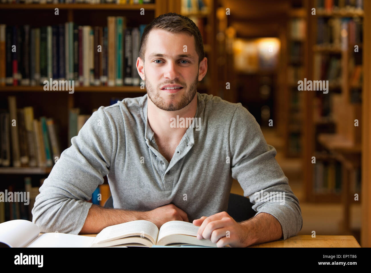 Male student working Stock Photo - Alamy