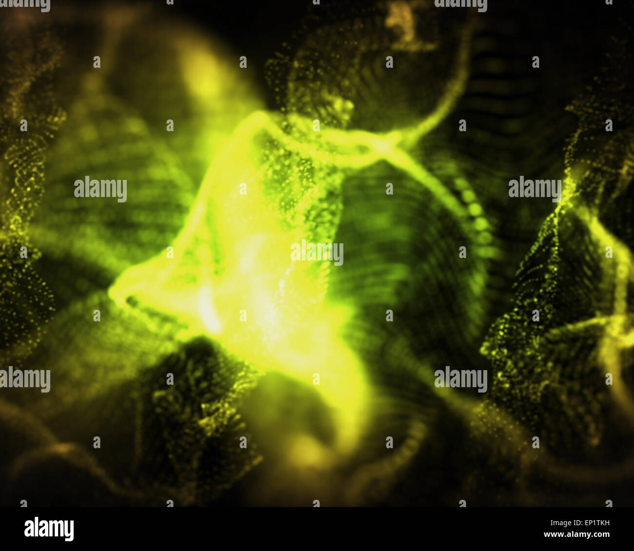 Indefinite shapes of yellow and green lighting Stock Photo - Alamy