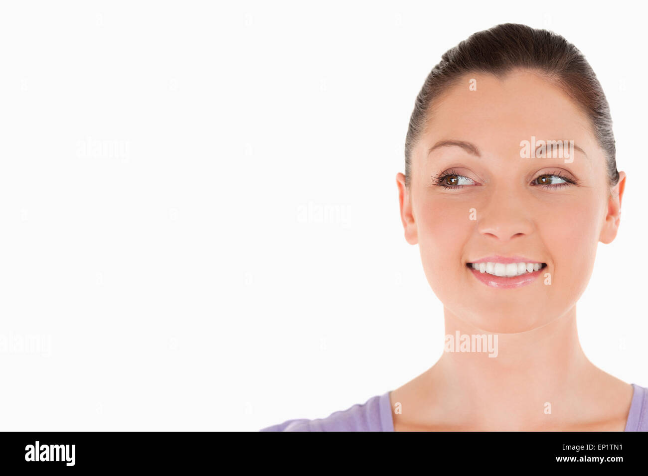 Portrait of a beautiful female posing while standing Stock Photo - Alamy