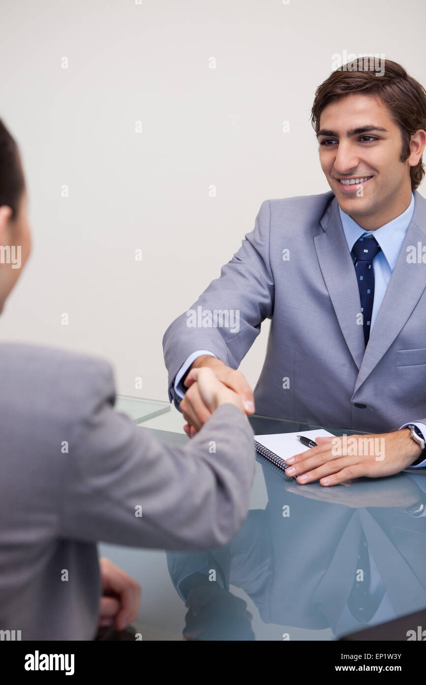 Business partners closing a deal Stock Photo - Alamy