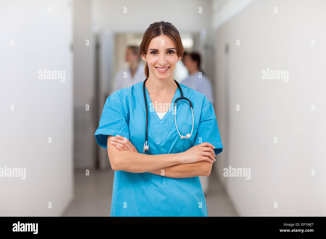 Female paramedic with brunette hair hi-res stock photography and images - Alamy