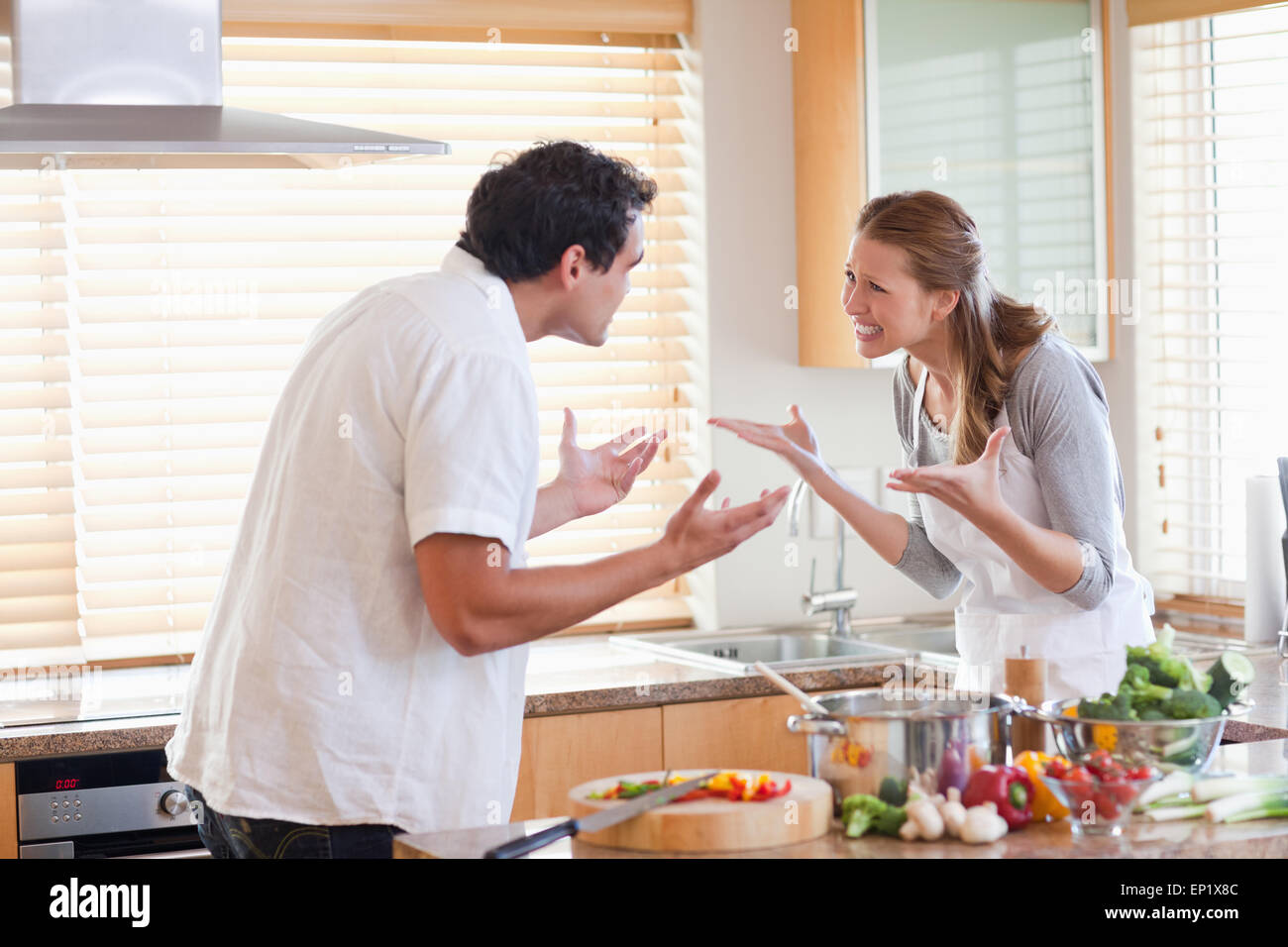 Chef fight in kitchen hi-res stock photography and images - Alamy
