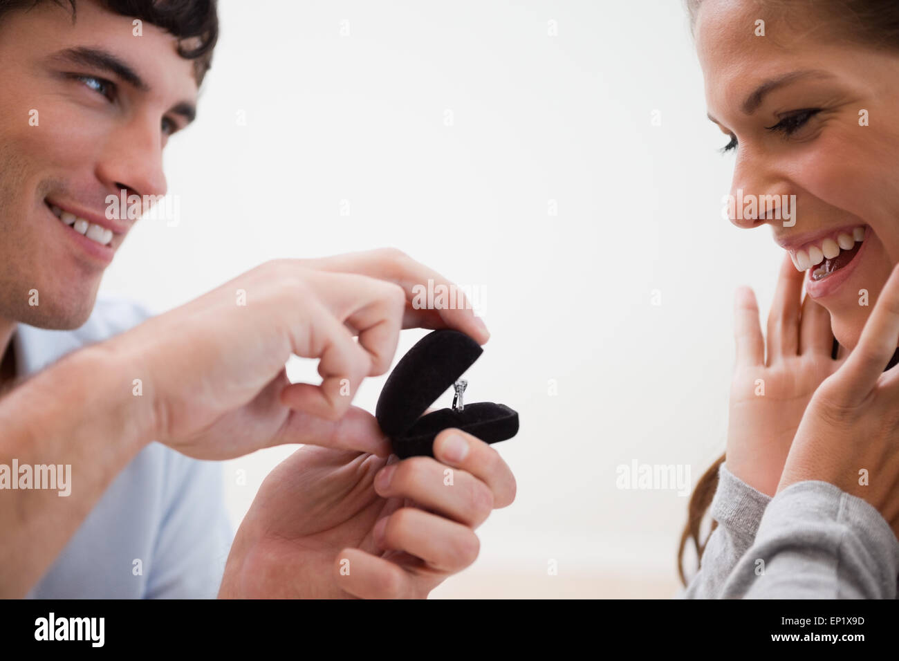Close up of man making a proposal of marriage Stock Photo - Alamy