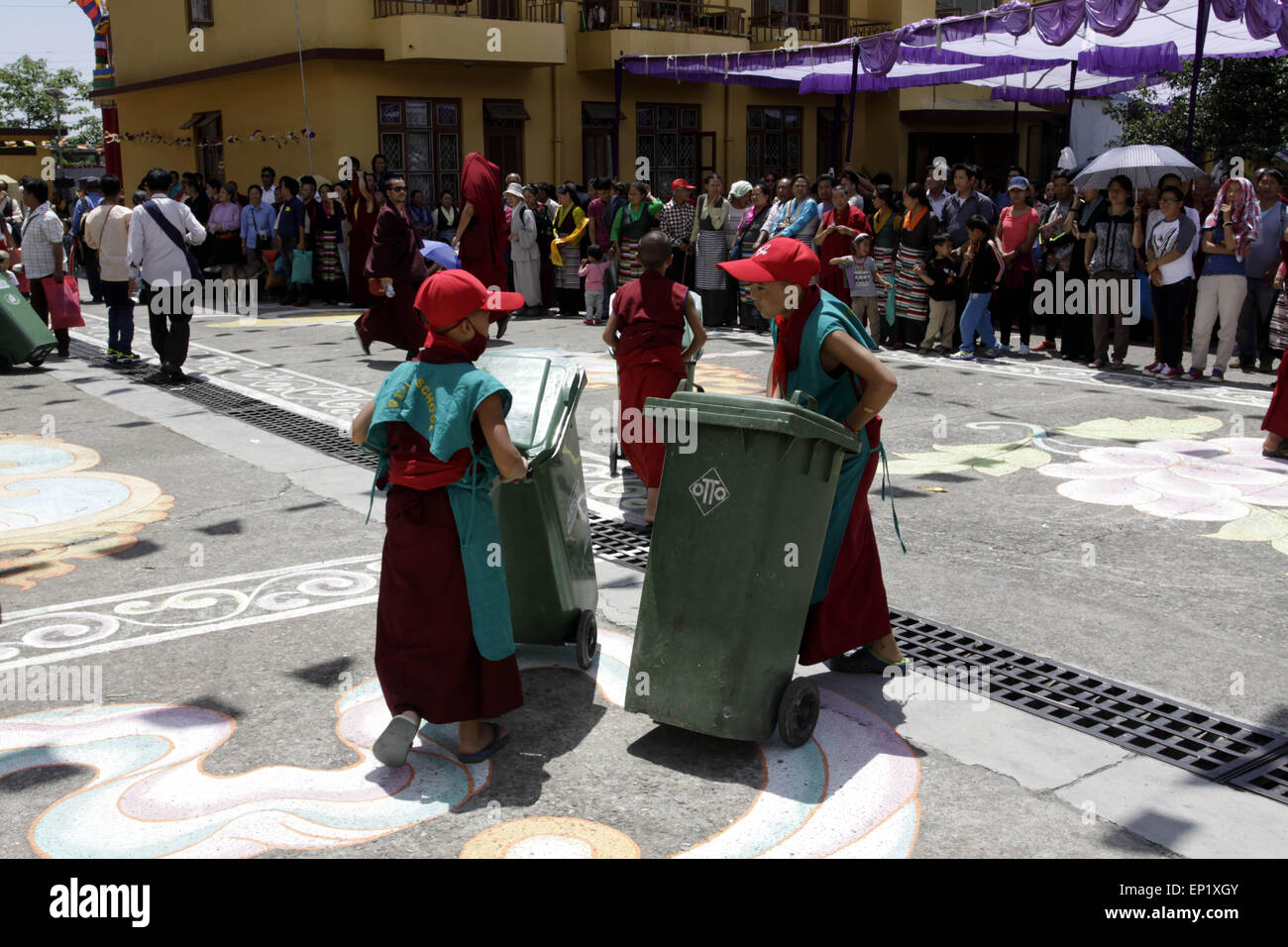 Dharamsala, India. 13th May, 2015. Tibetan Buddhist young monk ...
