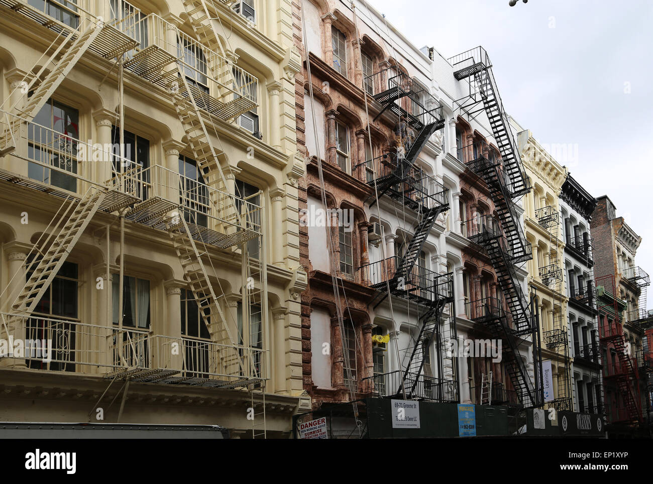 United States. New York City. Lower Manhattan. Soho. Fire escape Stock ...