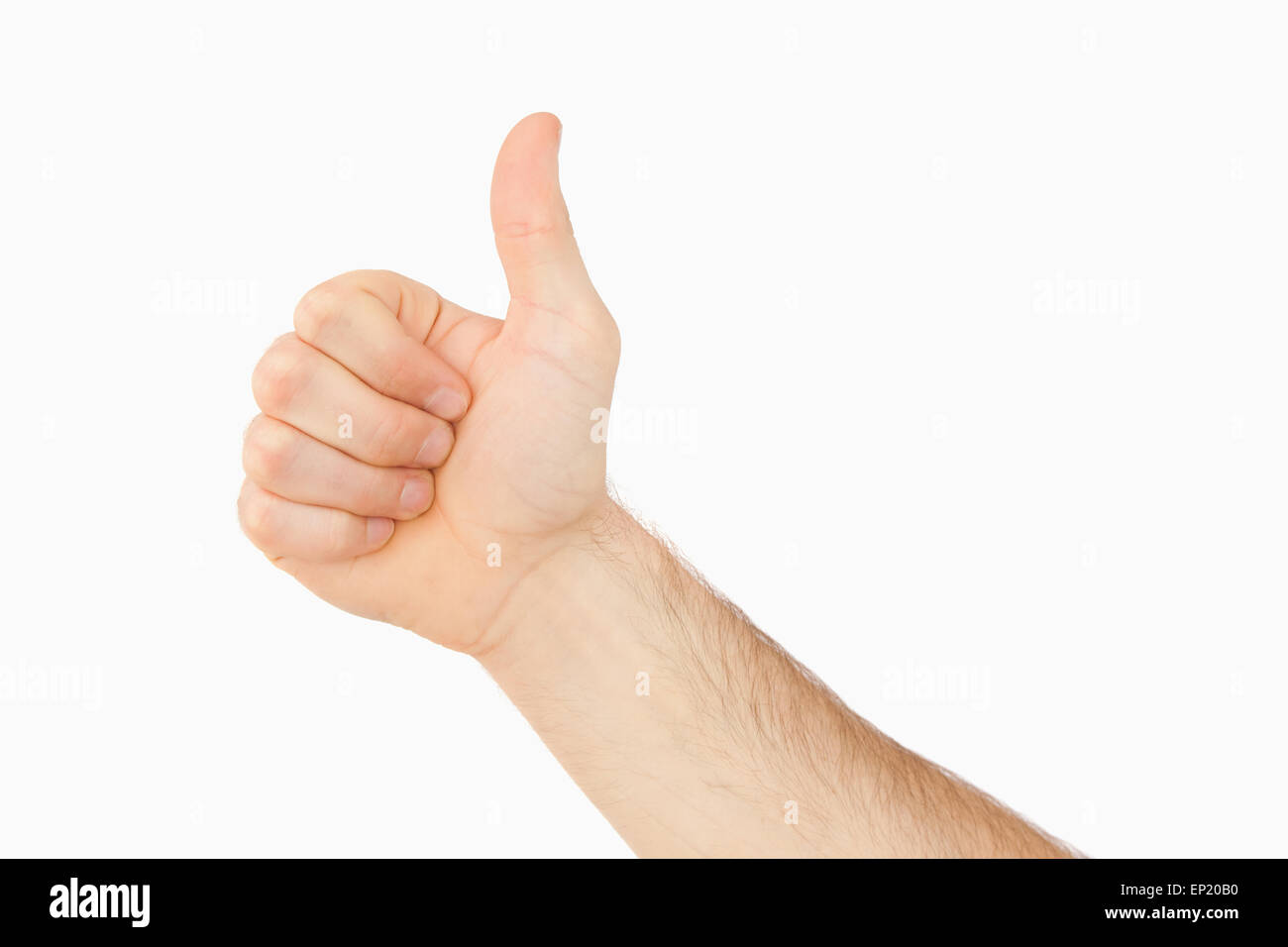 Side view of thumb up Stock Photo - Alamy