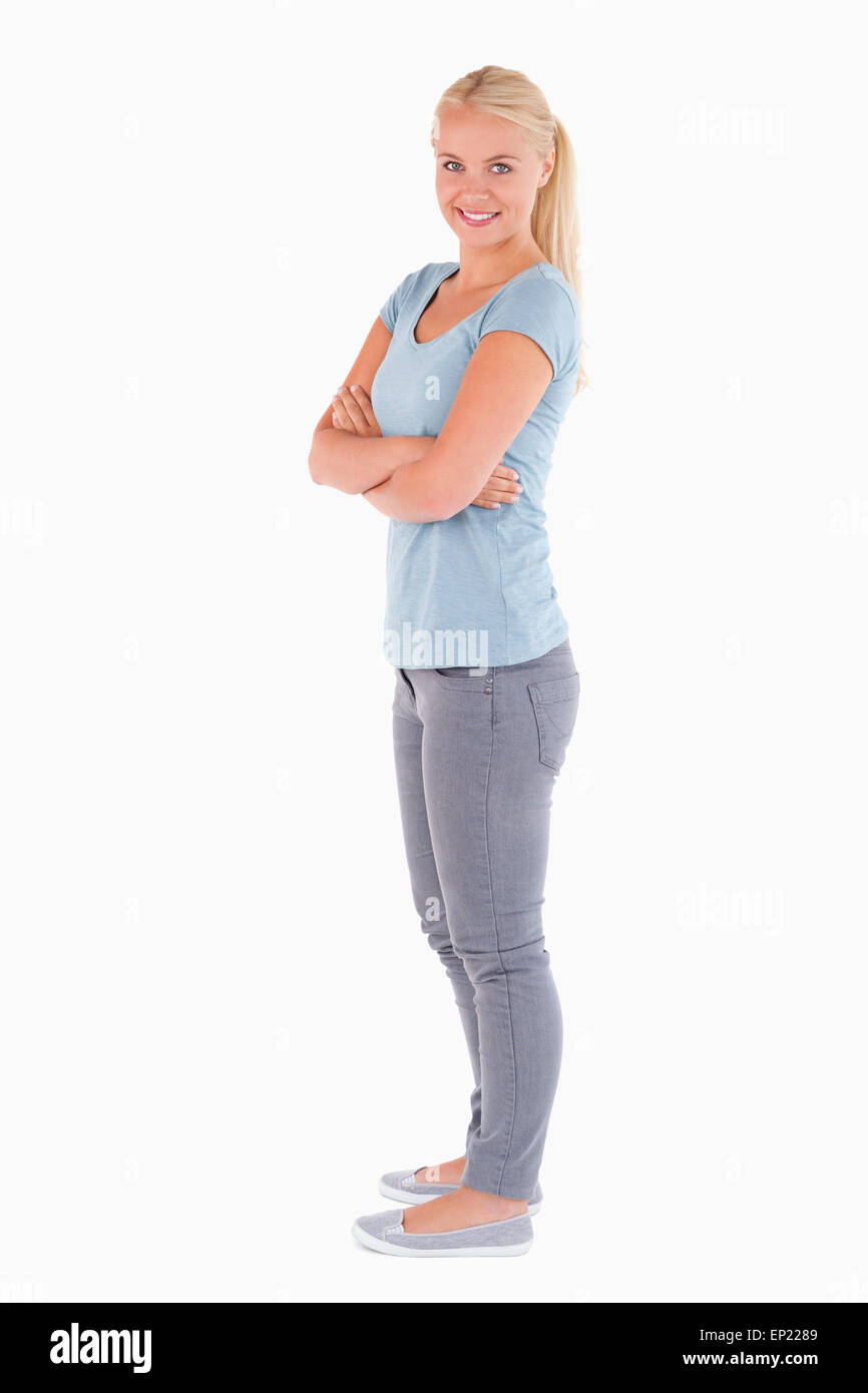 Cute woman posing Stock Photo - Alamy