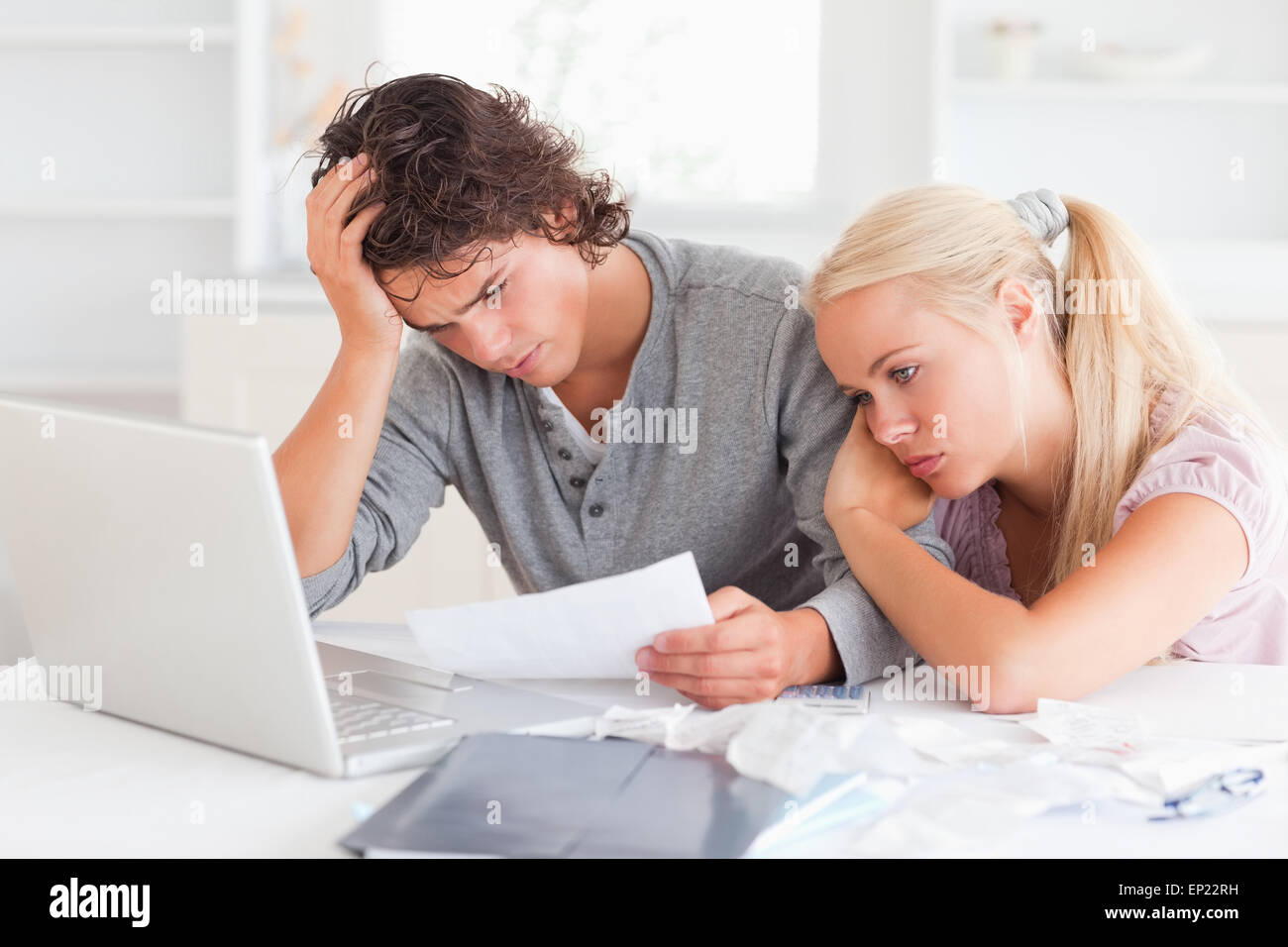 Two men couple stressed sitting hi-res stock photography and images - Alamy
