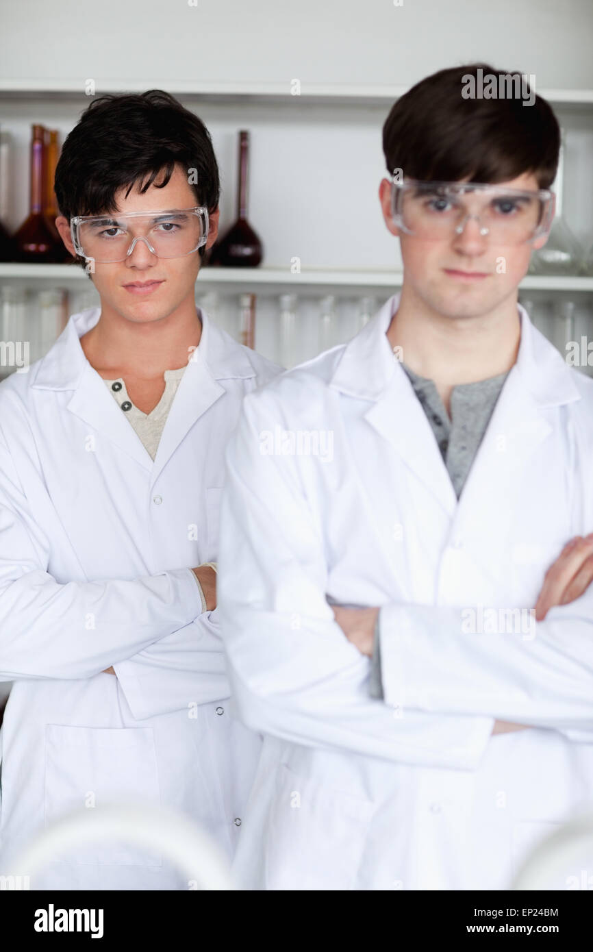 Portrait of male scientists posing Stock Photo - Alamy