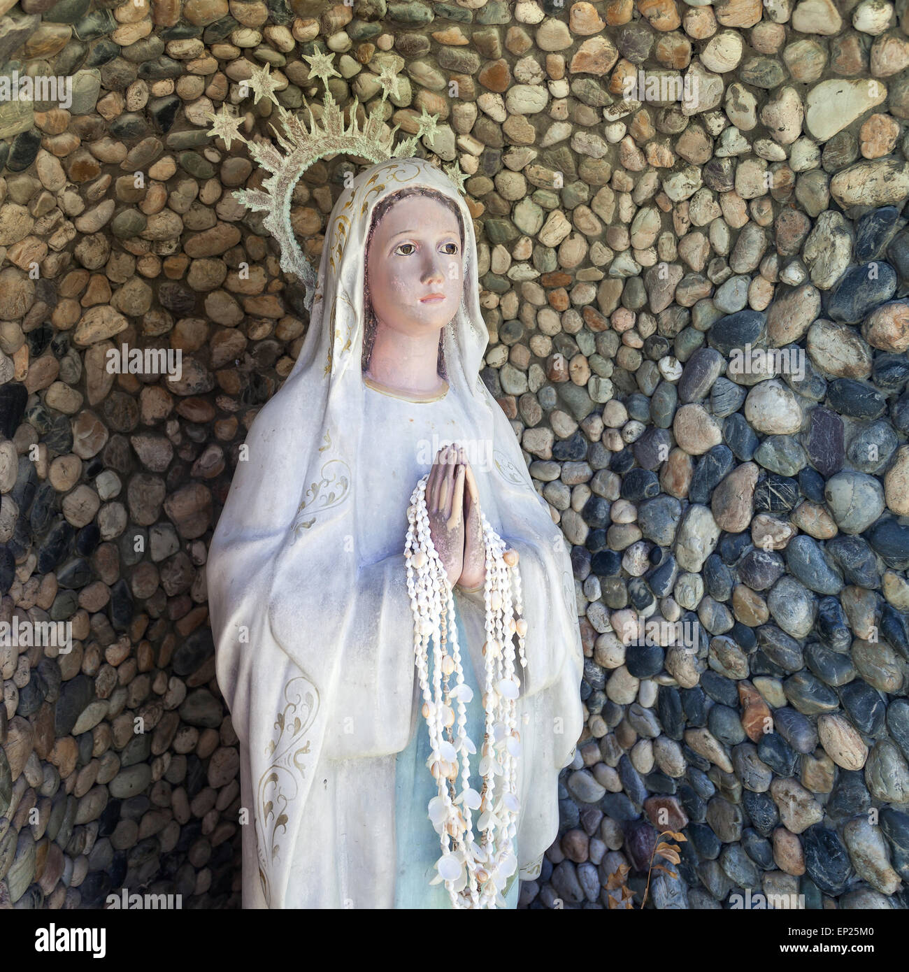 Saint Maria on Willy's rock on Boracay beach, Philippines. Boat Station ...