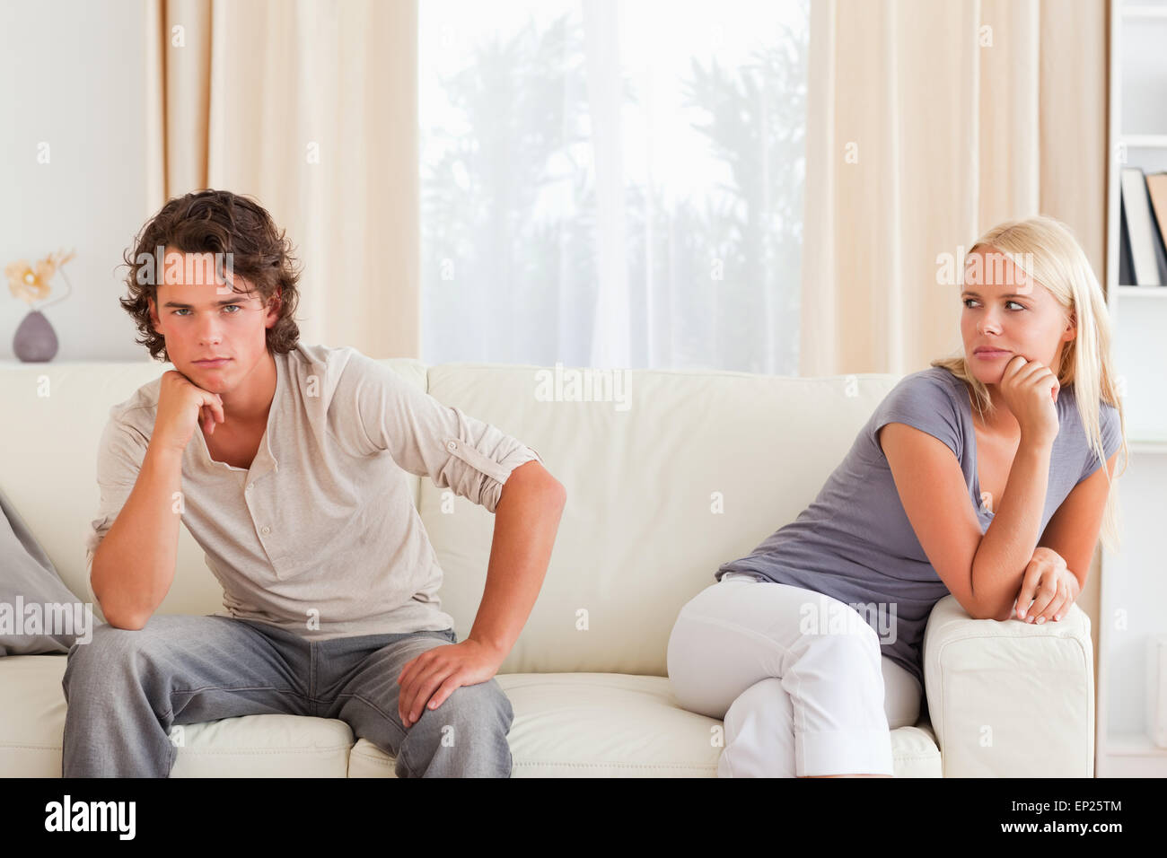 Couple mad at each other Stock Photo - Alamy