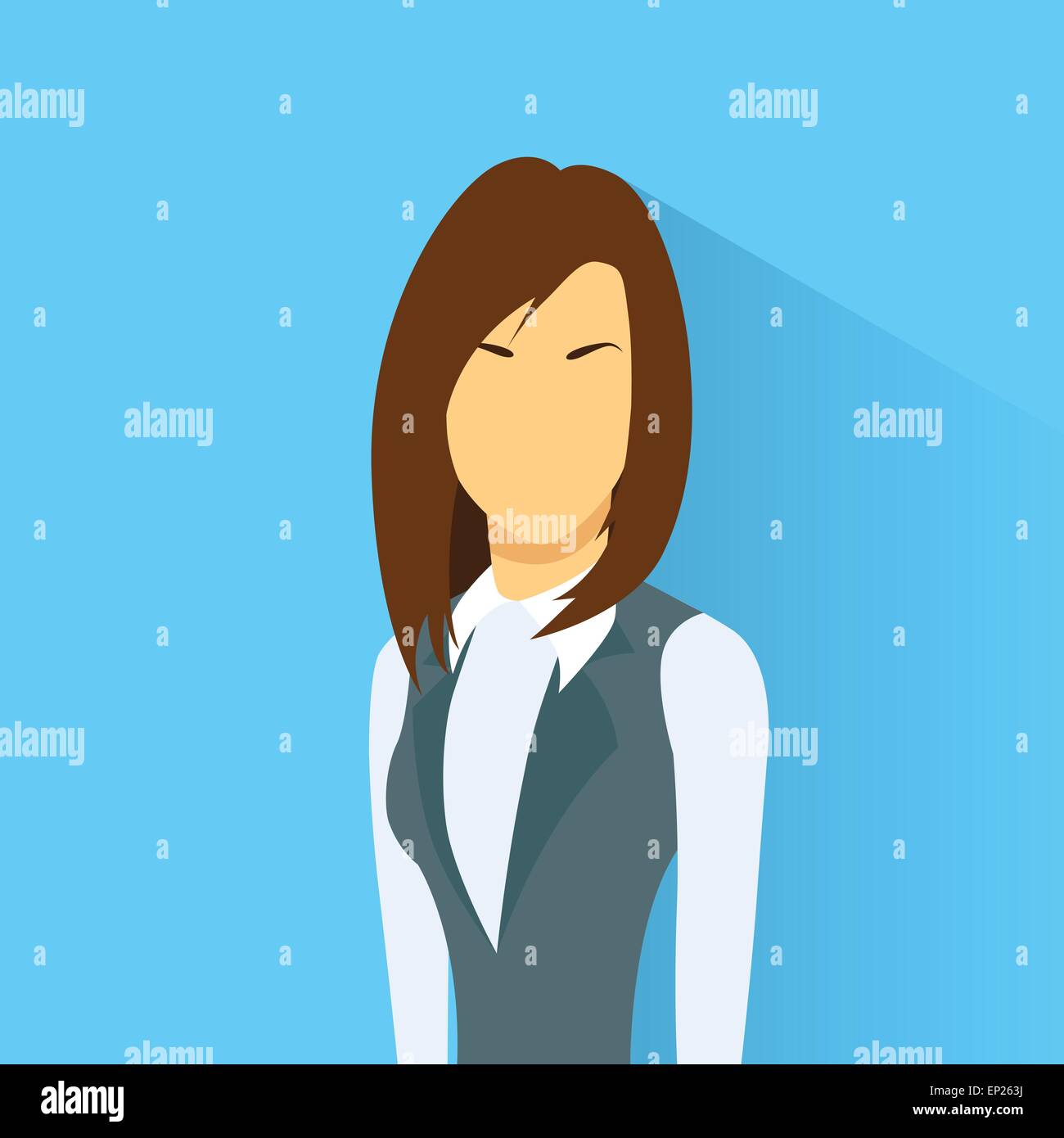 Businesswoman Profile Icon Female Portrait Flat Stock Vector Image ...