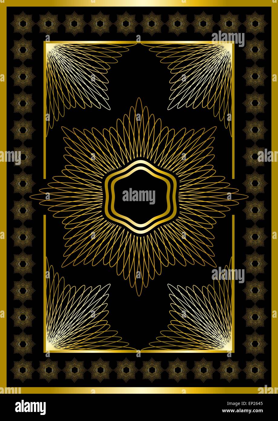 Gold frame with calligraphic ornament Stock Vector Image & Art - Alamy