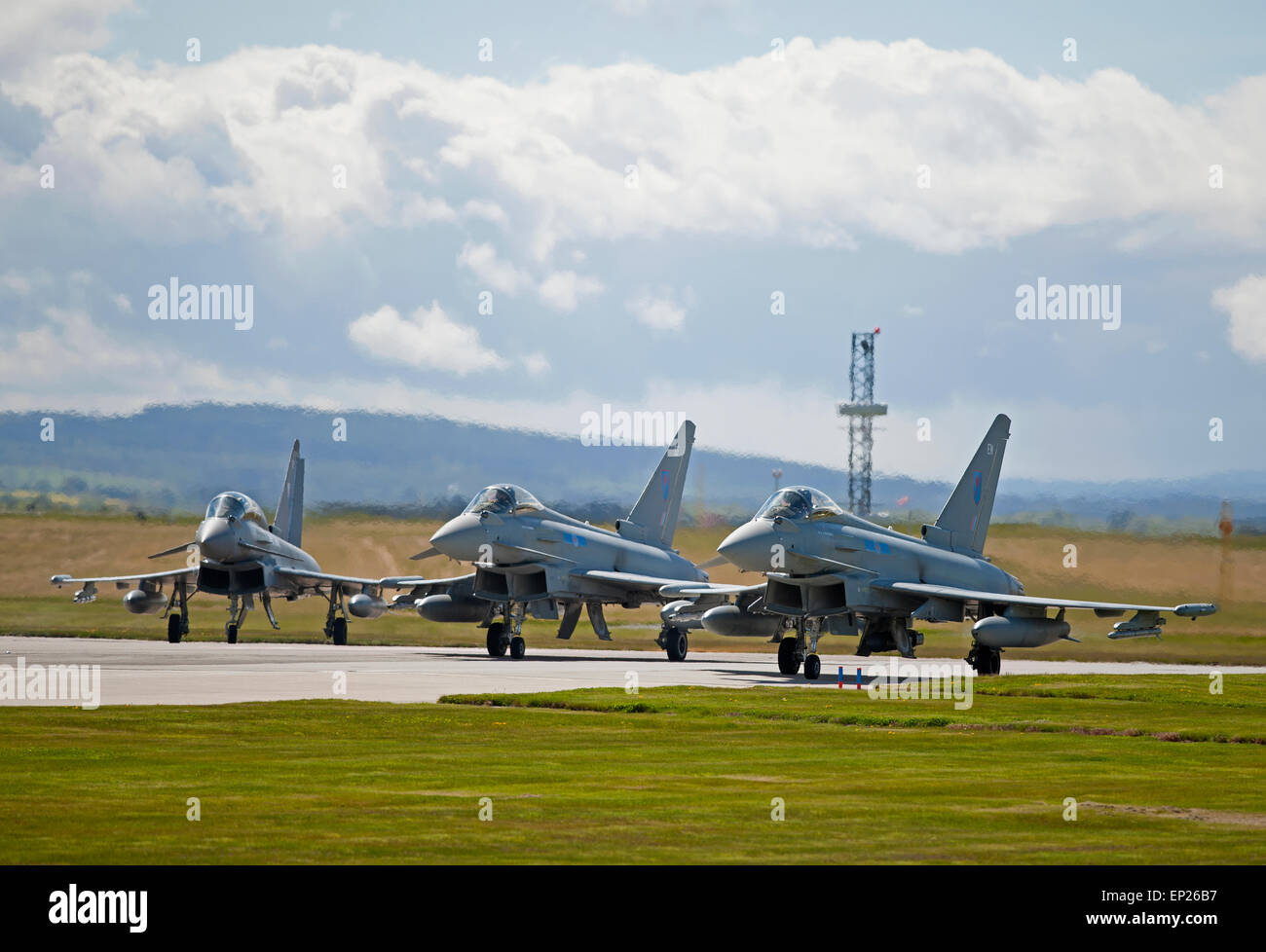 Eurofighter Typhoons at the RAF Lossiemouth Air Base, Morayshire ...