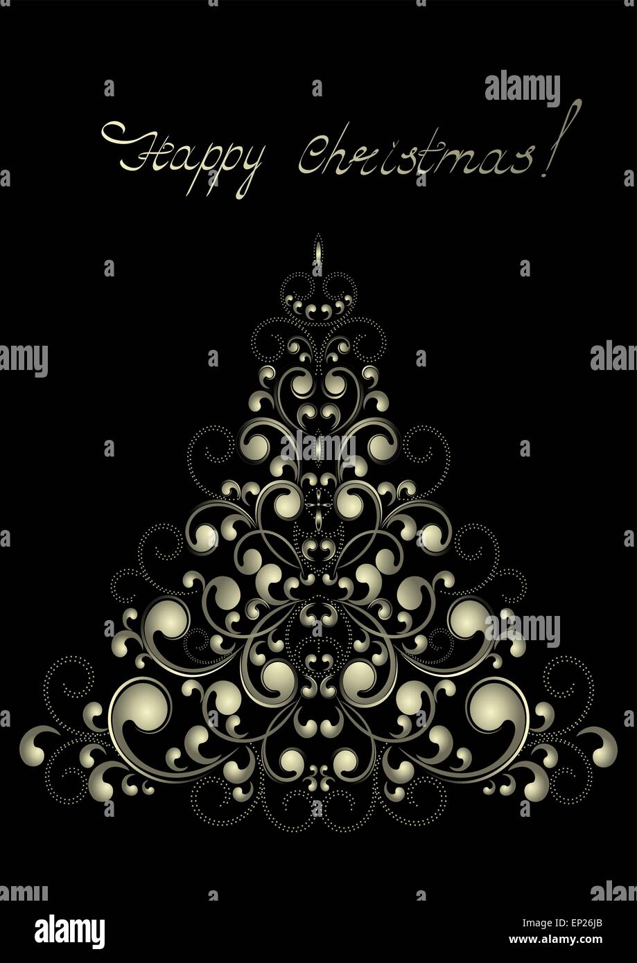 Christmas background in form Stock Vector Images - Alamy