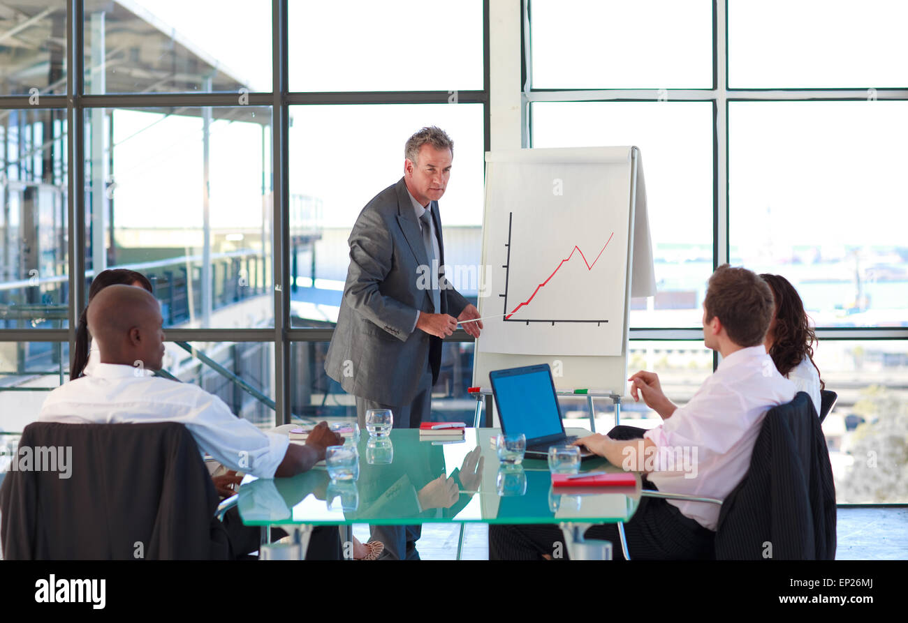 Senior businessman speaking in a presentation Stock Photo - Alamy