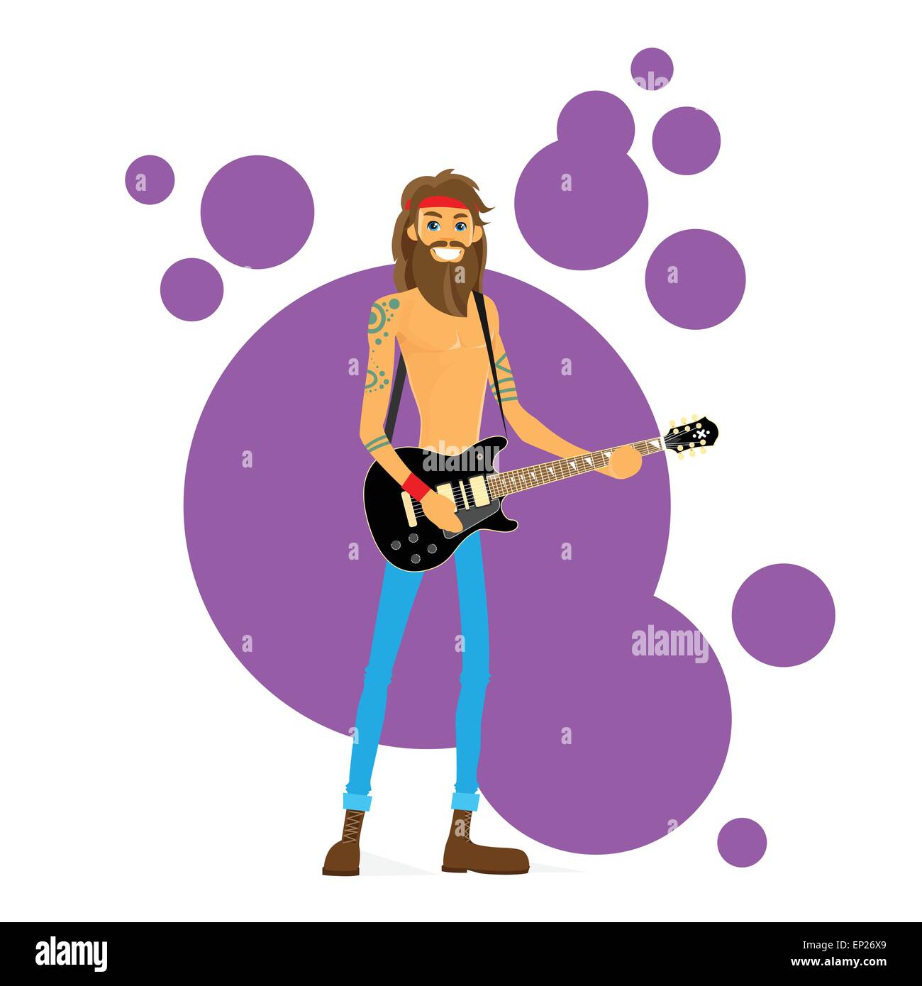 Violet cartoon character man Cut Out Stock Images & Pictures - Alamy