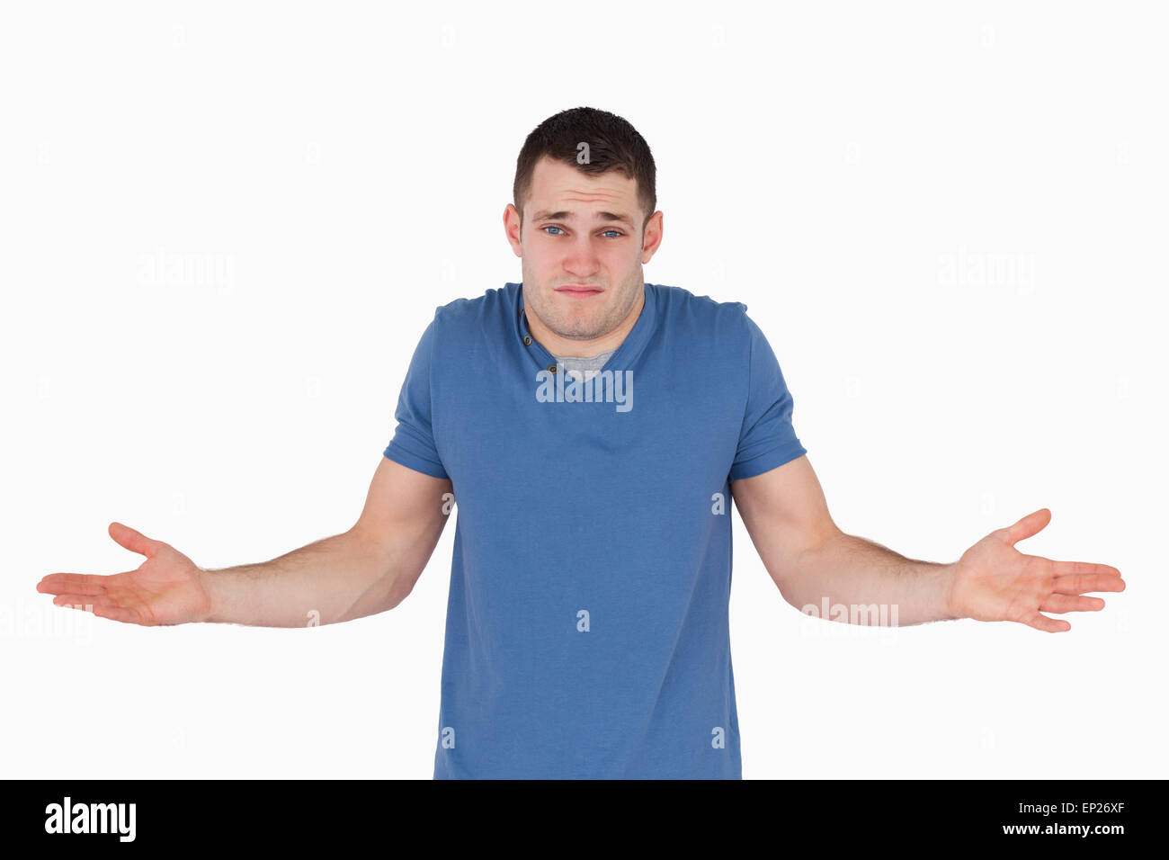 Man acting innocent Stock Photo - Alamy