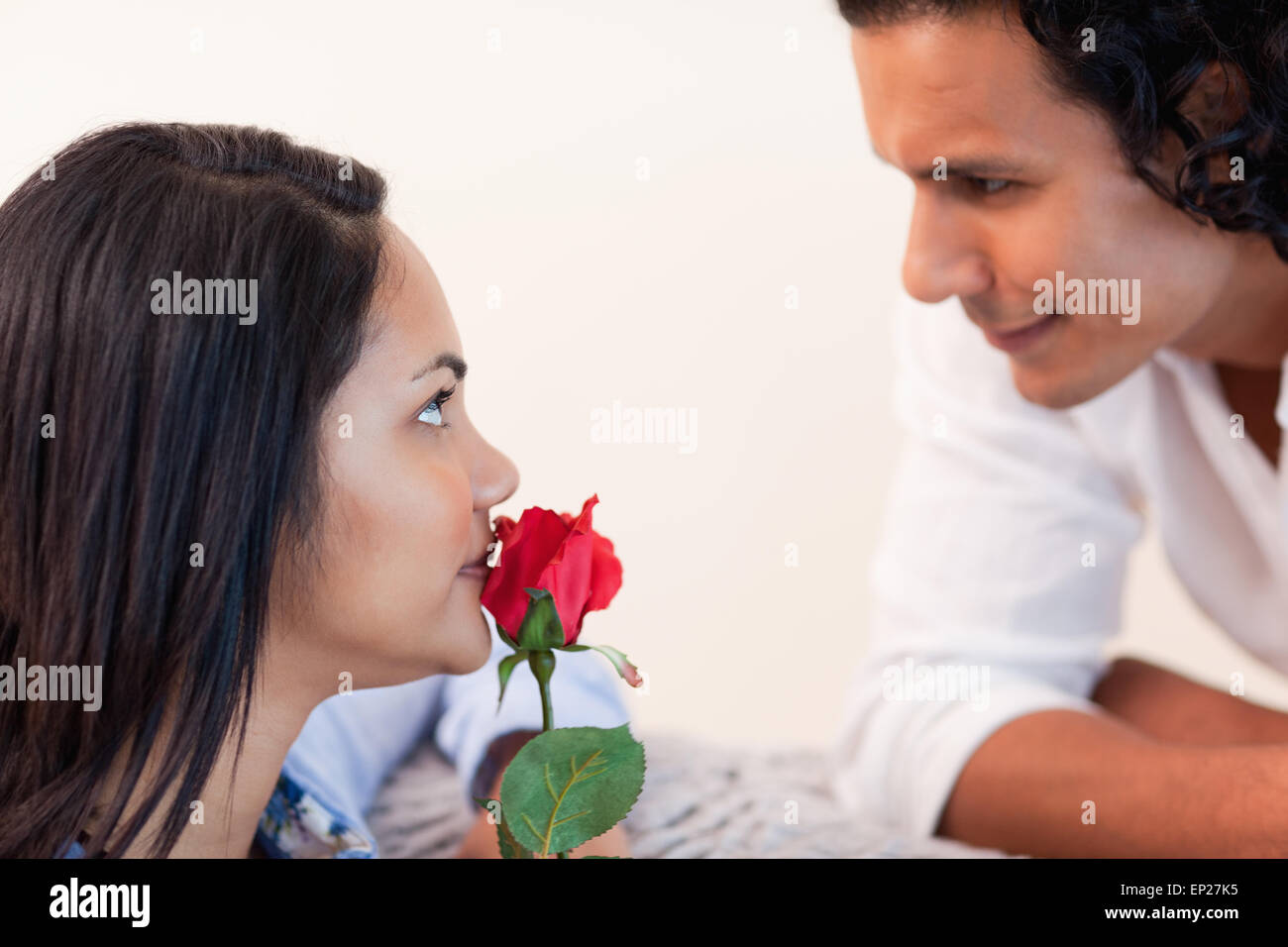 Couple celebrating valentines day Stock Photo - Alamy