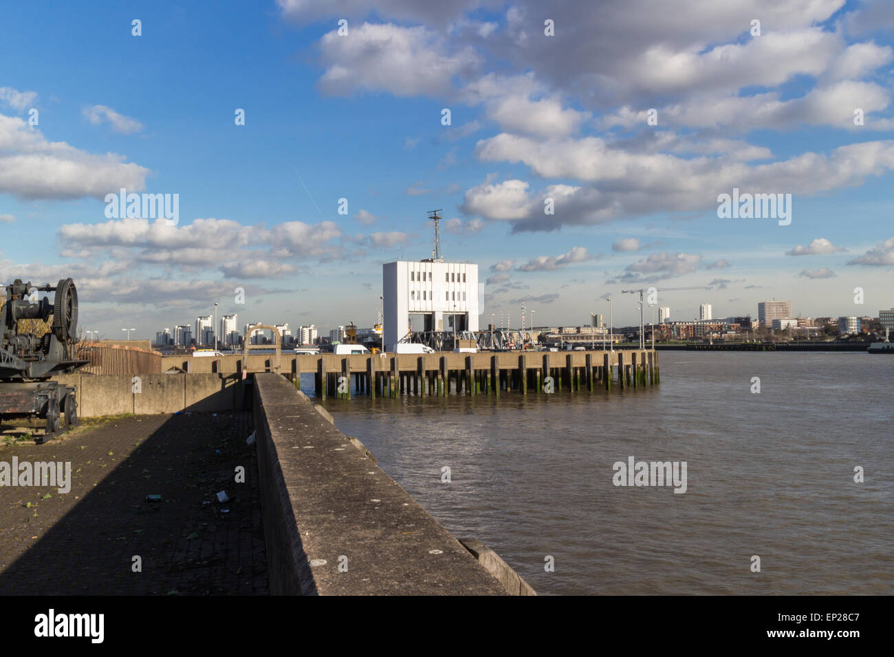 North Woolwich Ferry Terminal, River Thames, London, England, UK Stock ...