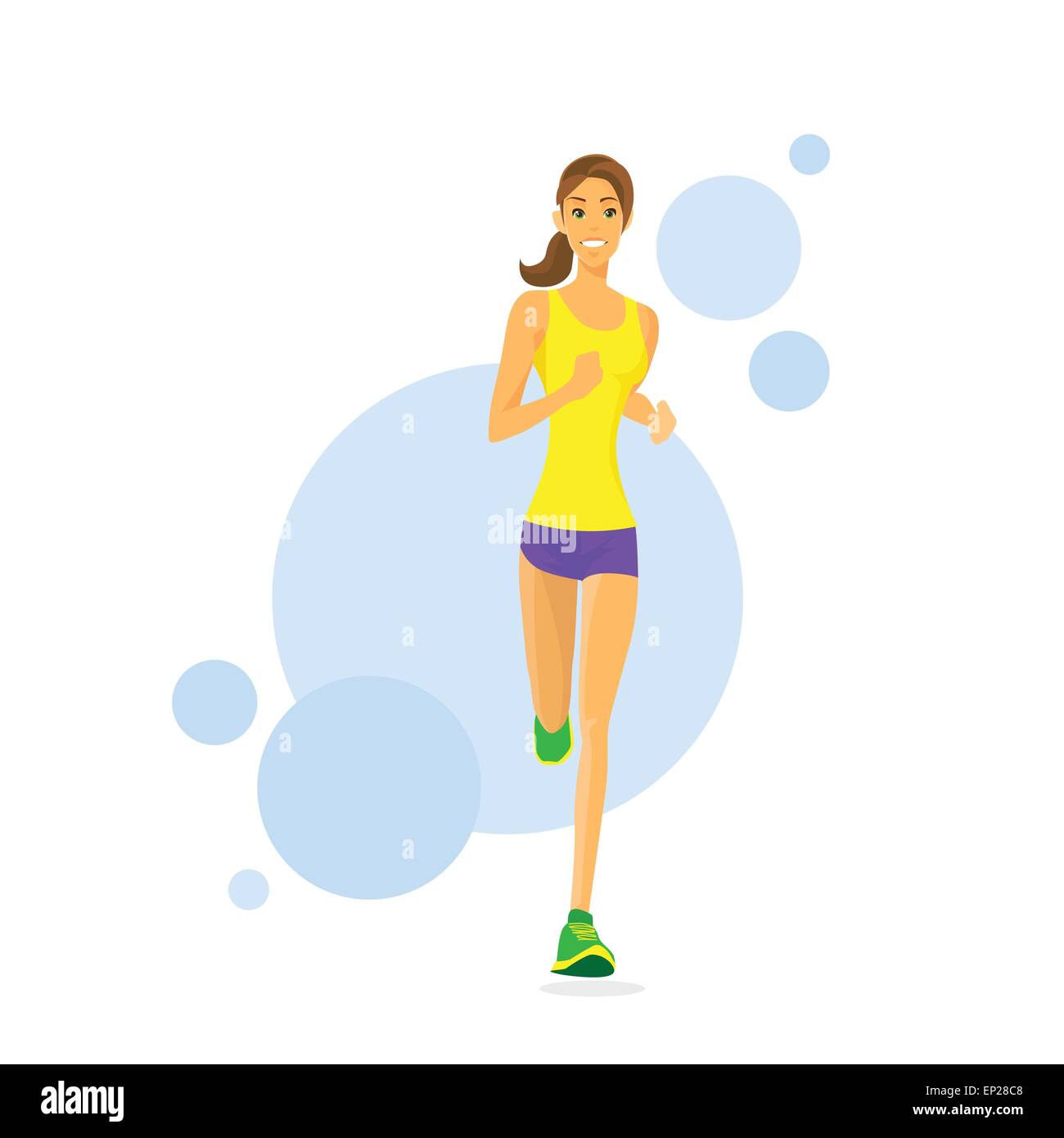 Sport Woman Run Fitness Girl Runner Jogging Stock Vector Image & Art ...