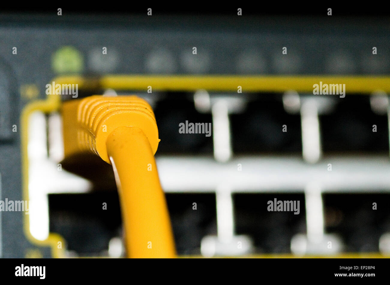 Ethernet Network Switch with ethernet cables Stock Photo - Alamy