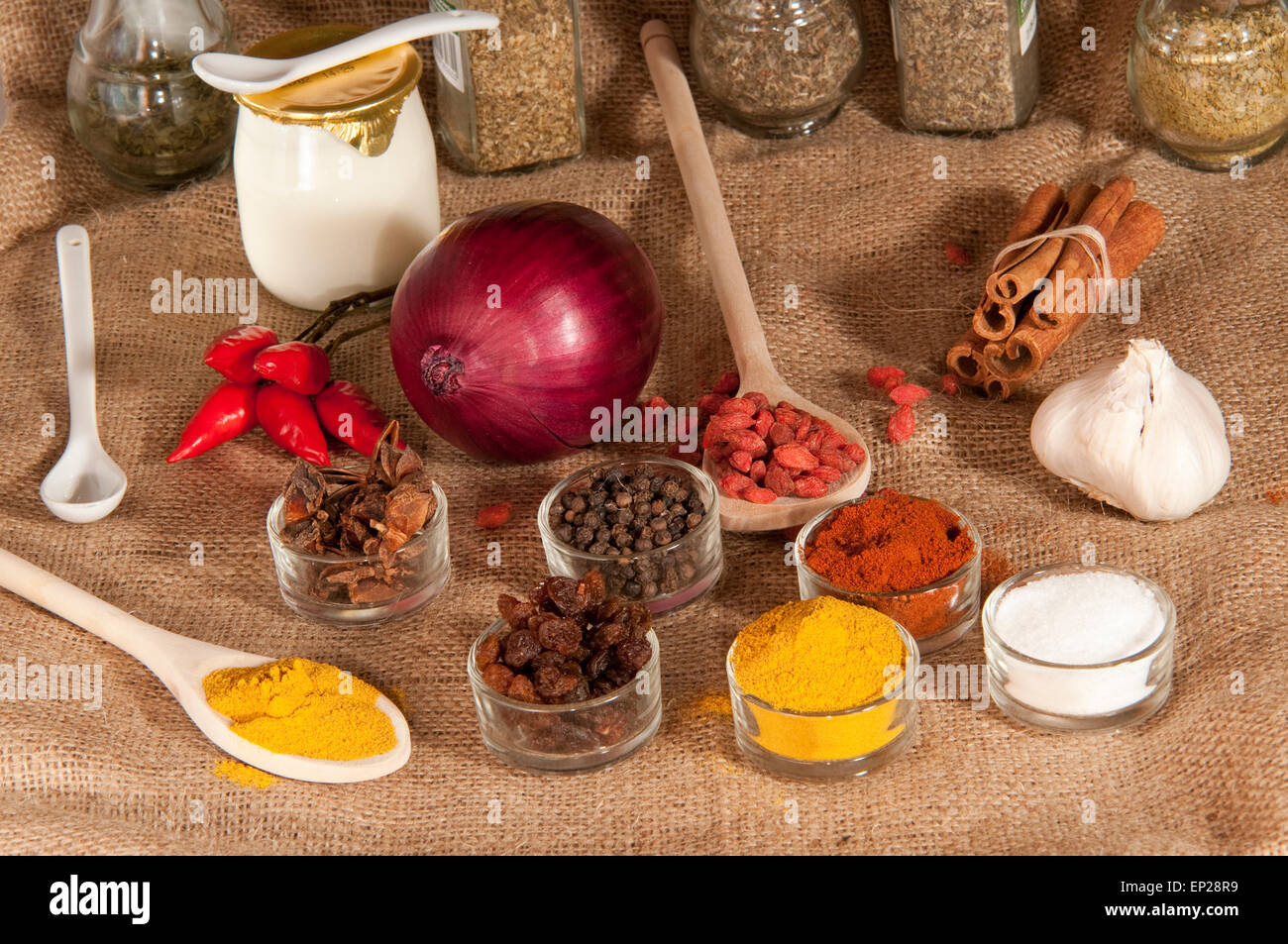 spices and flavors Stock Photo - Alamy