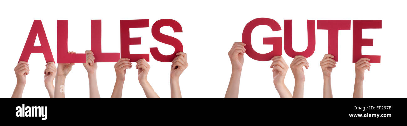 People Straight German Alles Gute Mean Best Wishes Stock Photo - Alamy