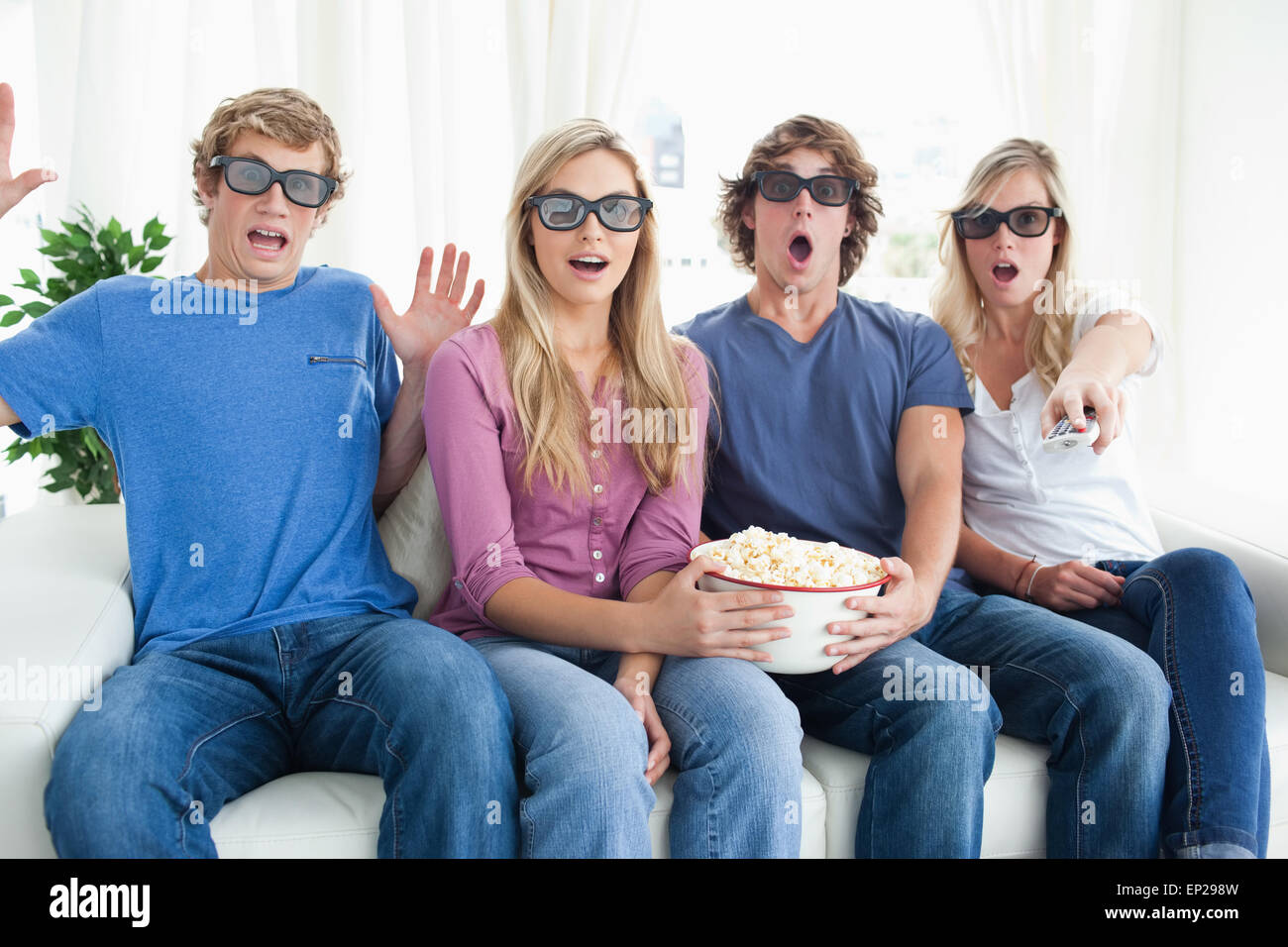 Shocked beautiful young blond hi-res stock photography and images - Alamy