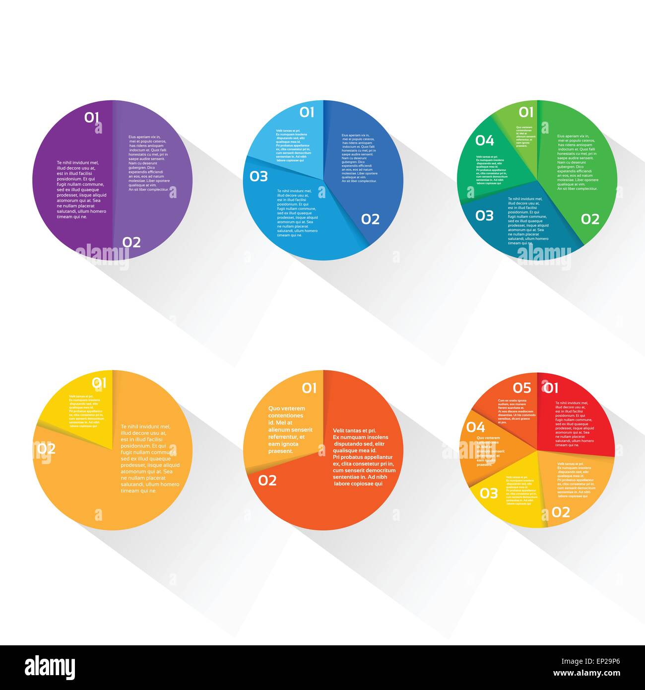 Round infographic pie charts Cut Out Stock Images & Pictures - Alamy