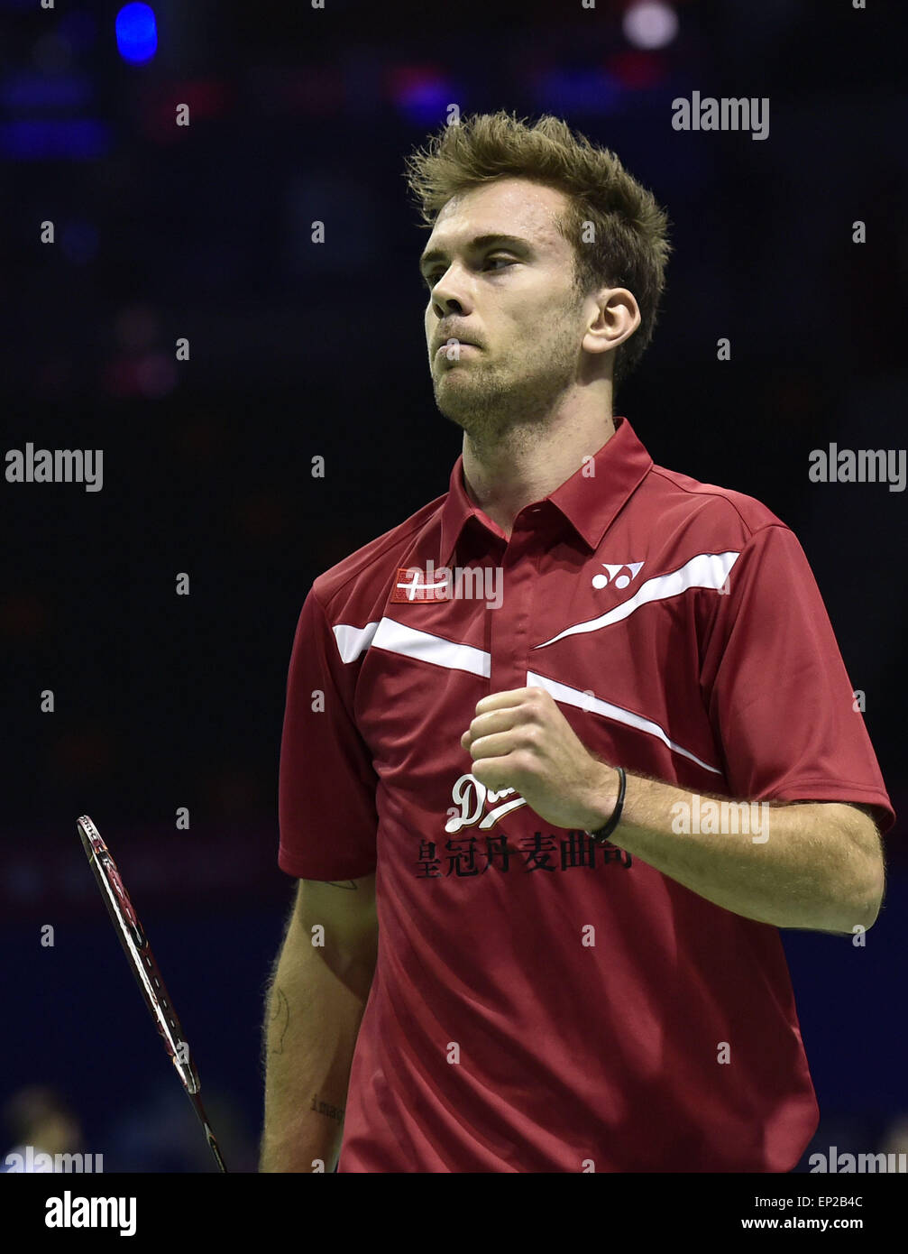 Dongguan, China's Guangdong Province. 13th May, 2015. Jan Ostergaard Jorgensen of Danmark ...