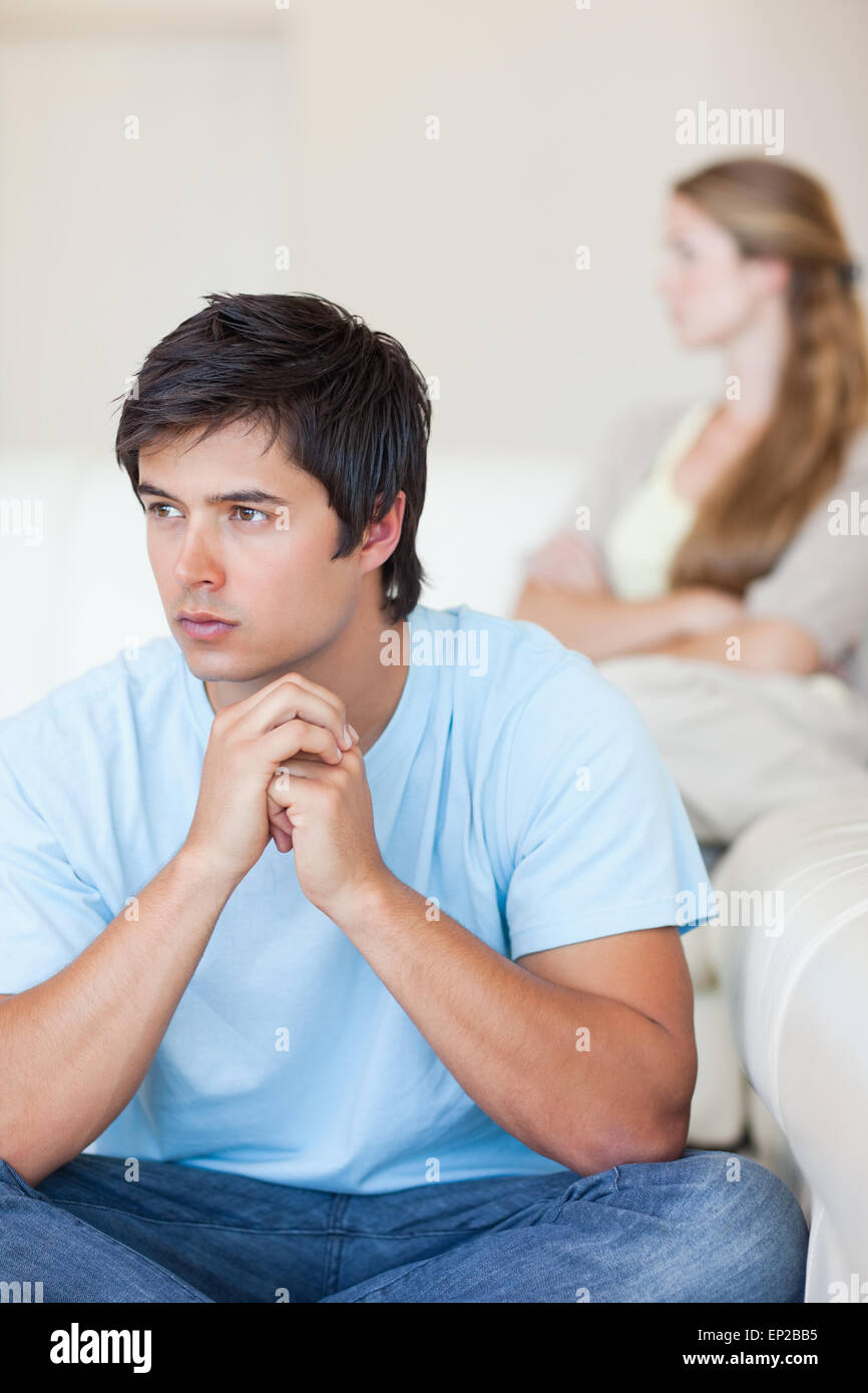 Portrait of an upset couple after an argument Stock Photo - Alamy