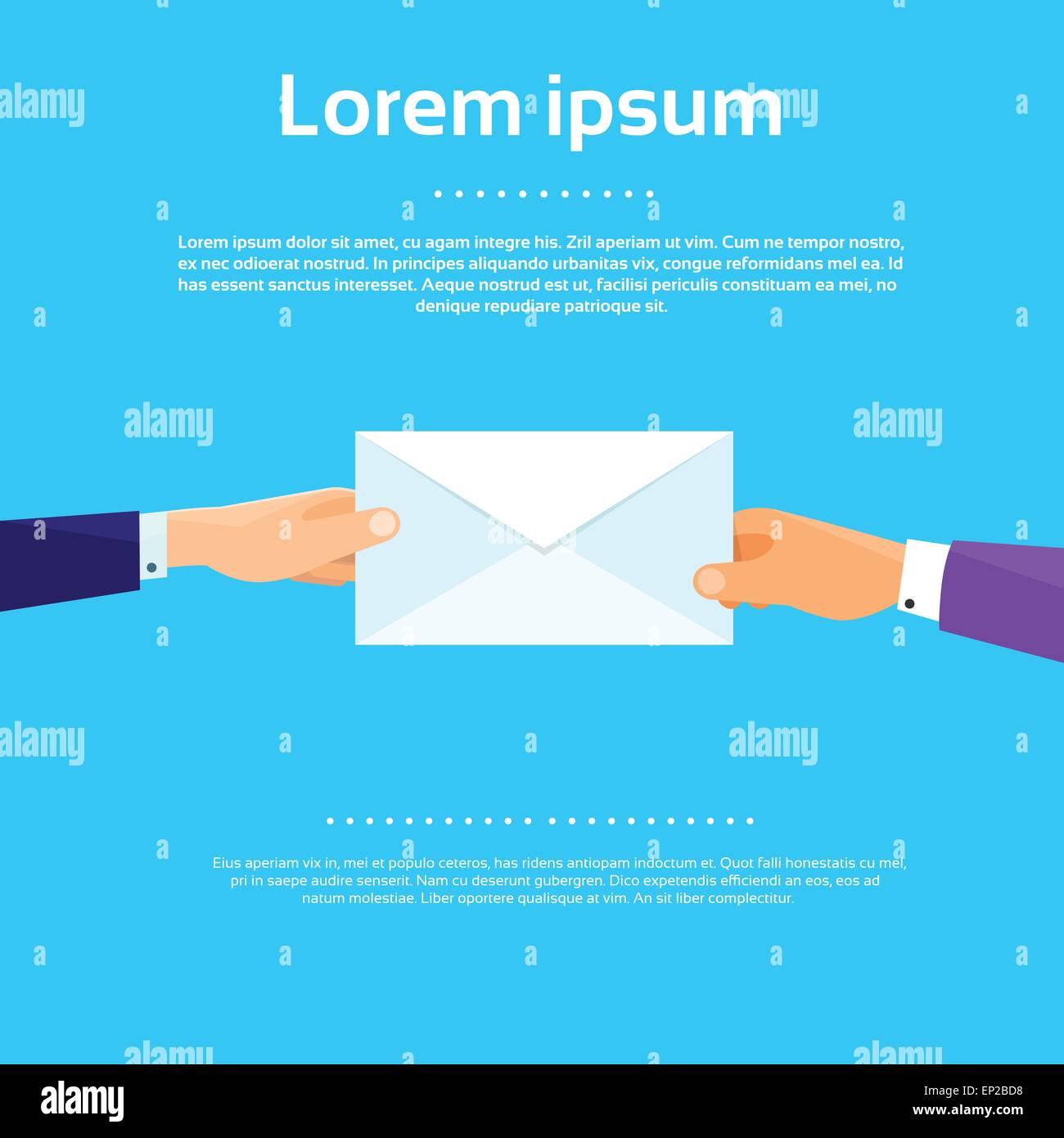 Businessman Hands Give Envelope Flat Vector Stock Vector Image & Art ...