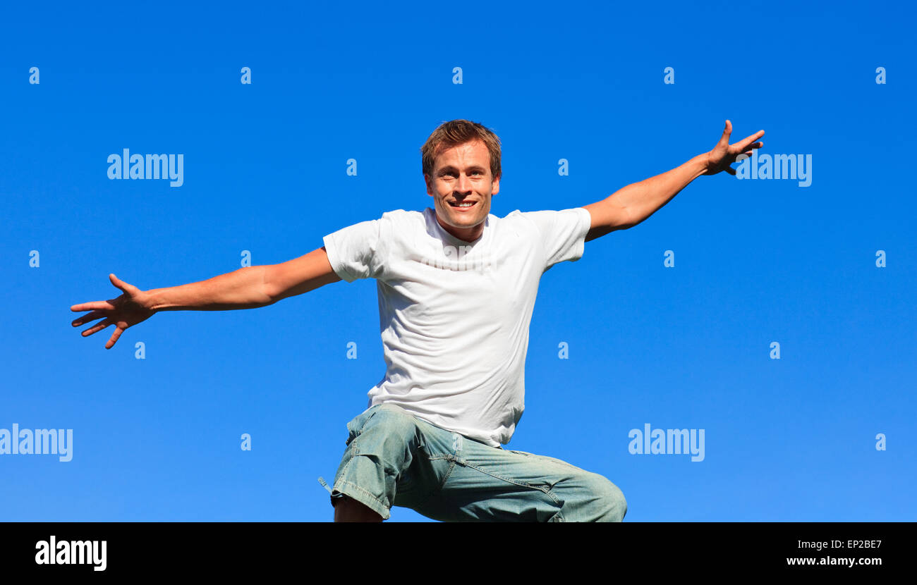 Family jumping together in the park hi-res stock photography and images ...