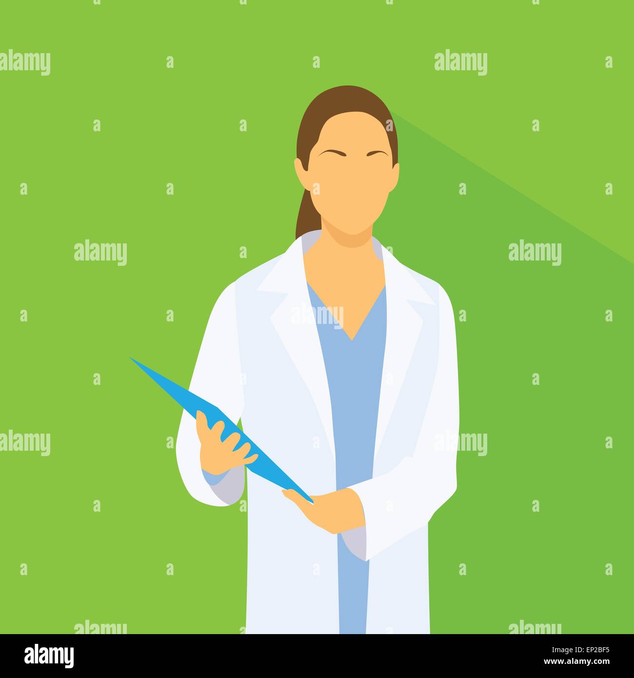 Medical Doctor Profile Icon Female with Folder Stock Vector Image & Art ...