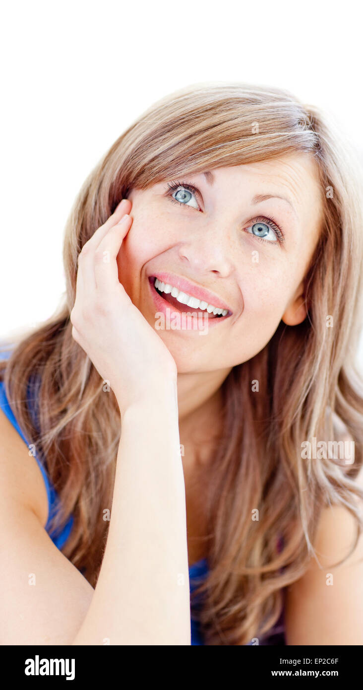 Portrait of a jolly woman Stock Photo - Alamy