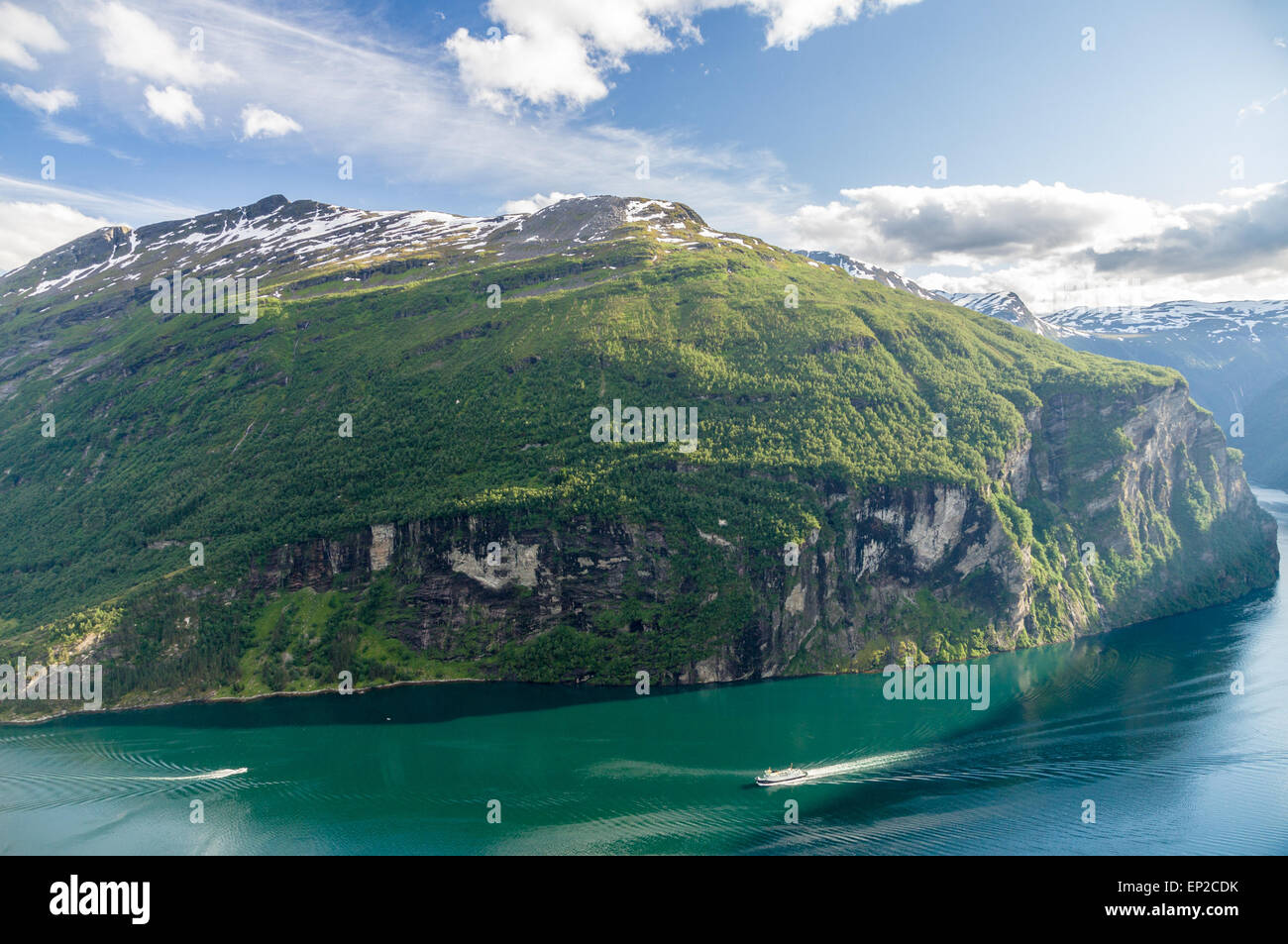 Geirangerfjord summer view, Norway Stock Photo - Alamy