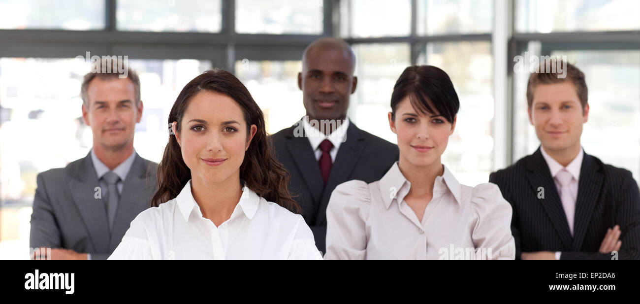 Portrait of business people looking at the camera Stock Photo - Alamy