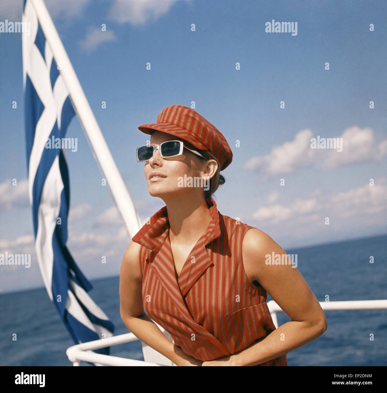 Seaside Fashion Clothing: Holidays: Beachwear. Circa 1965 Stock Photo ...
