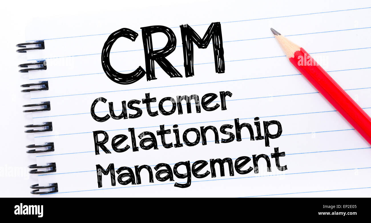 CRM acronym as Customer Relationship Management Text written on ...