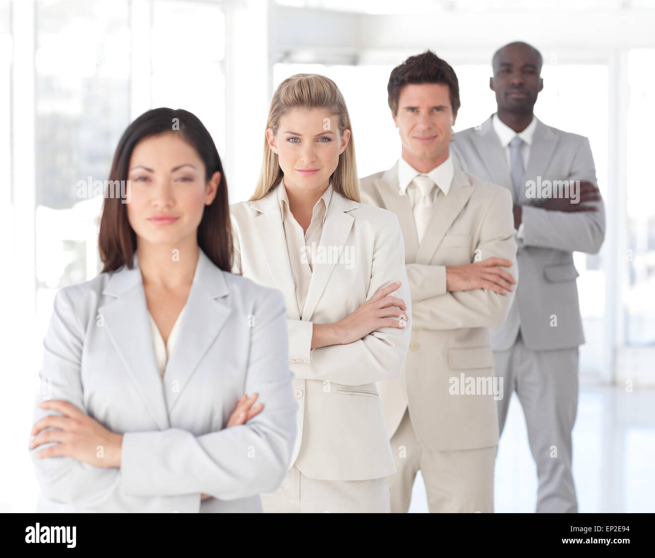 Portrait of cute people at work Stock Photo - Alamy