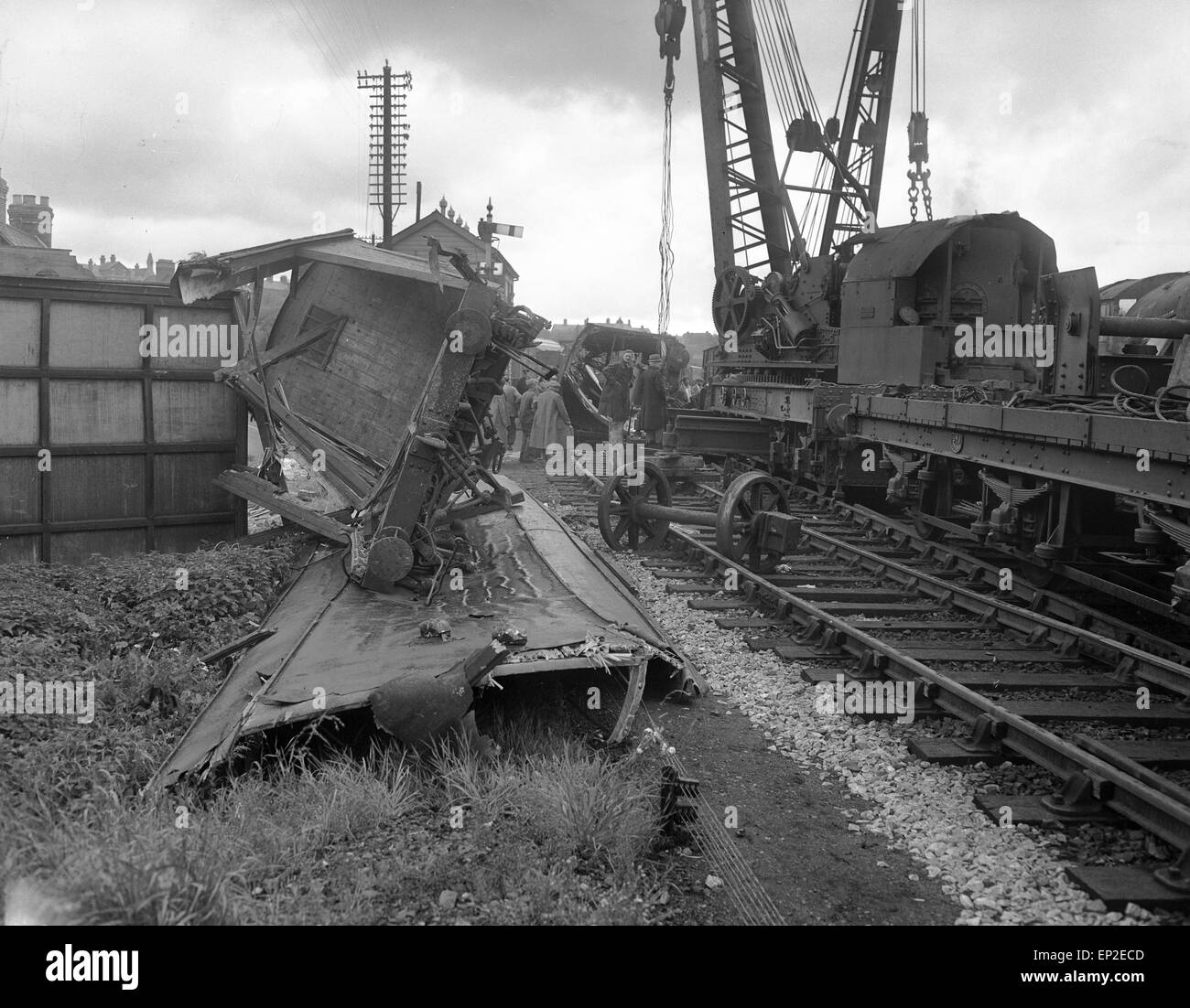 Train Accident at Ludlow, Shropshire, 6th September 1956. Train ...